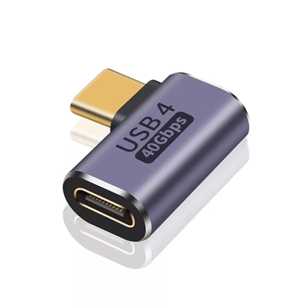Hoibon USB C Extension Adapter 100W, Right Angle USB C Adapter 40Gbps ...