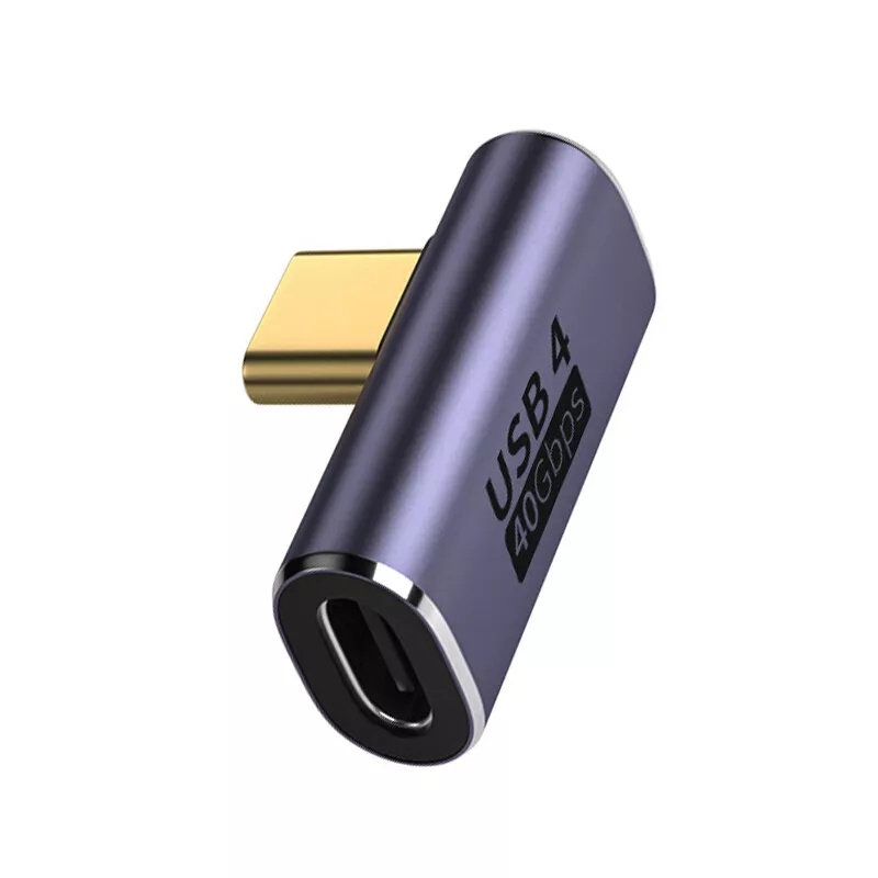 Hoibon USB C Extension Adapter 100W, Right Angle USB C Adapter 40Gbps ...