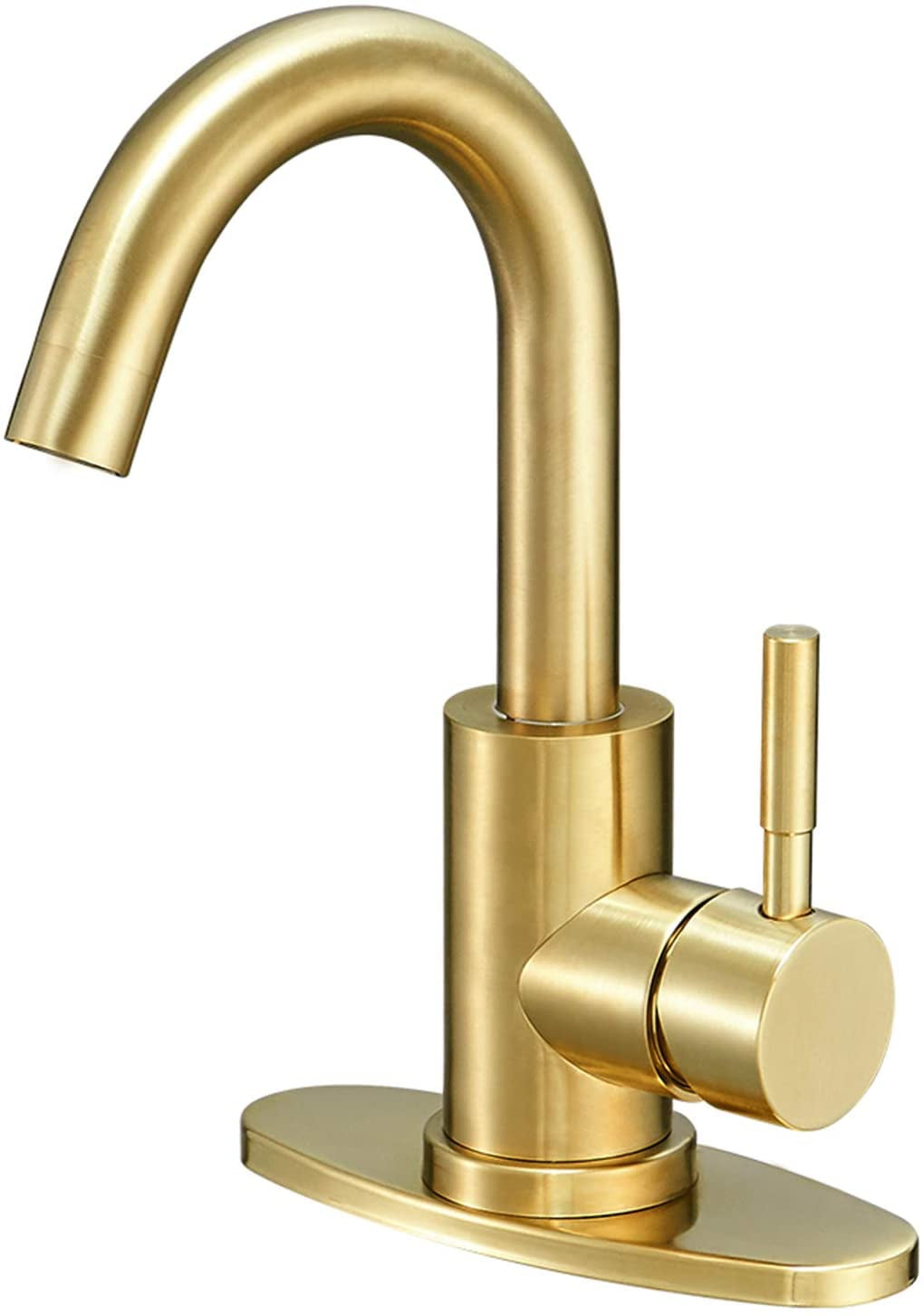 Hoimpro Modern Single Handle Wet Bar Sink Faucet with 6 Inch Cover ...