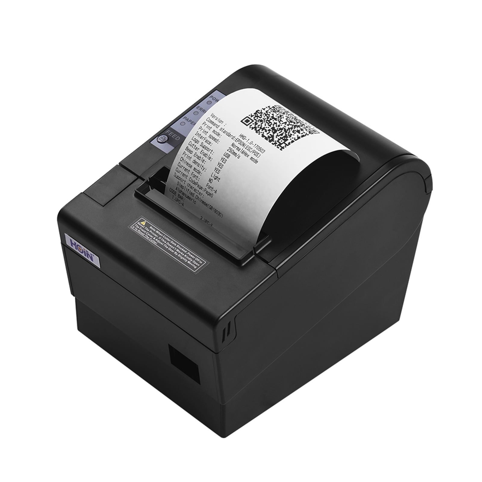 Hoin 80mm Thermal Receipt Printer with Auto Cutter USB Ethernet Interface Ticket Bill Printing ...