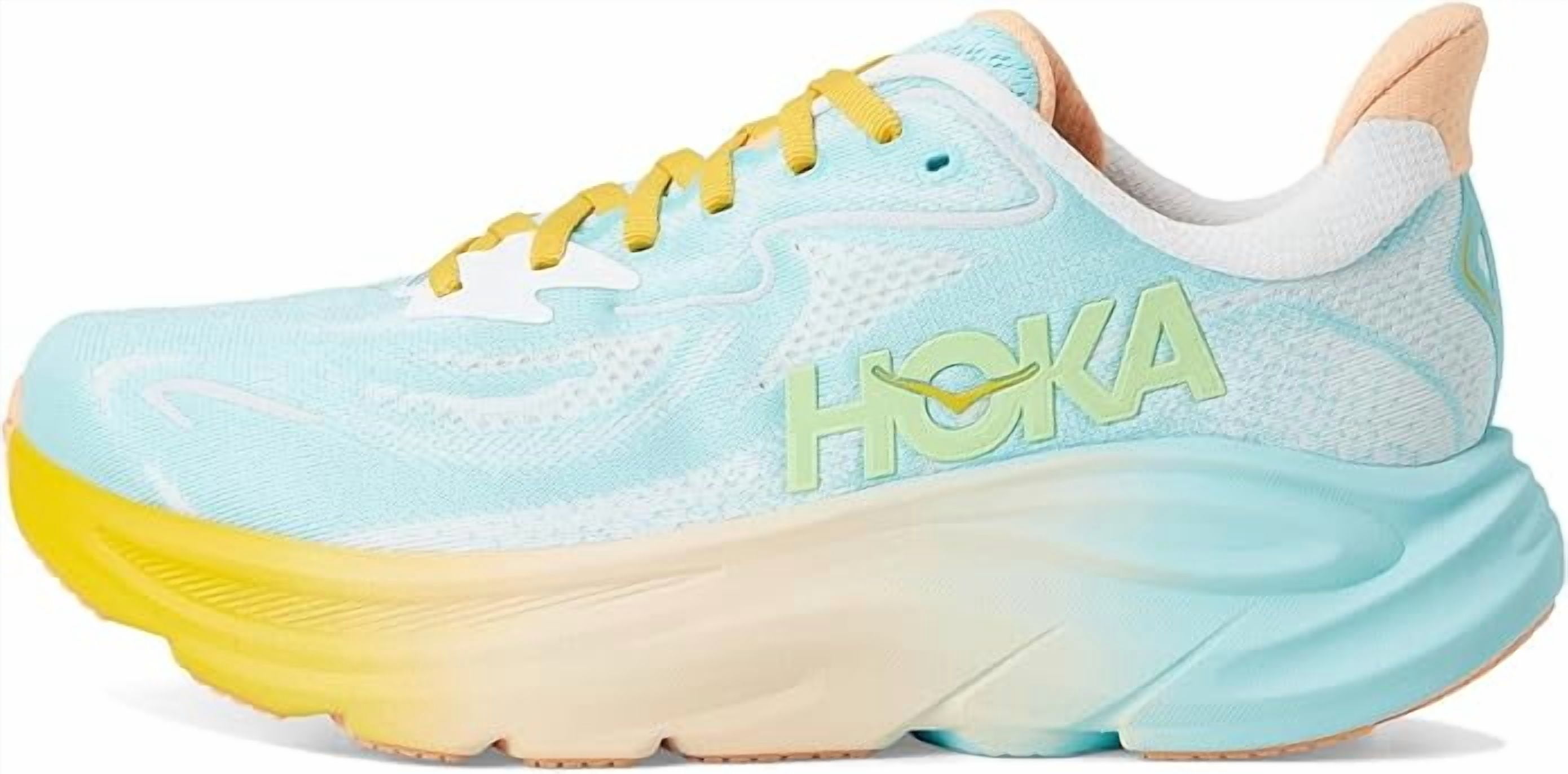 Hoka One Womens Clifton 10 Road Running Shoes - Blue Spark/White ...