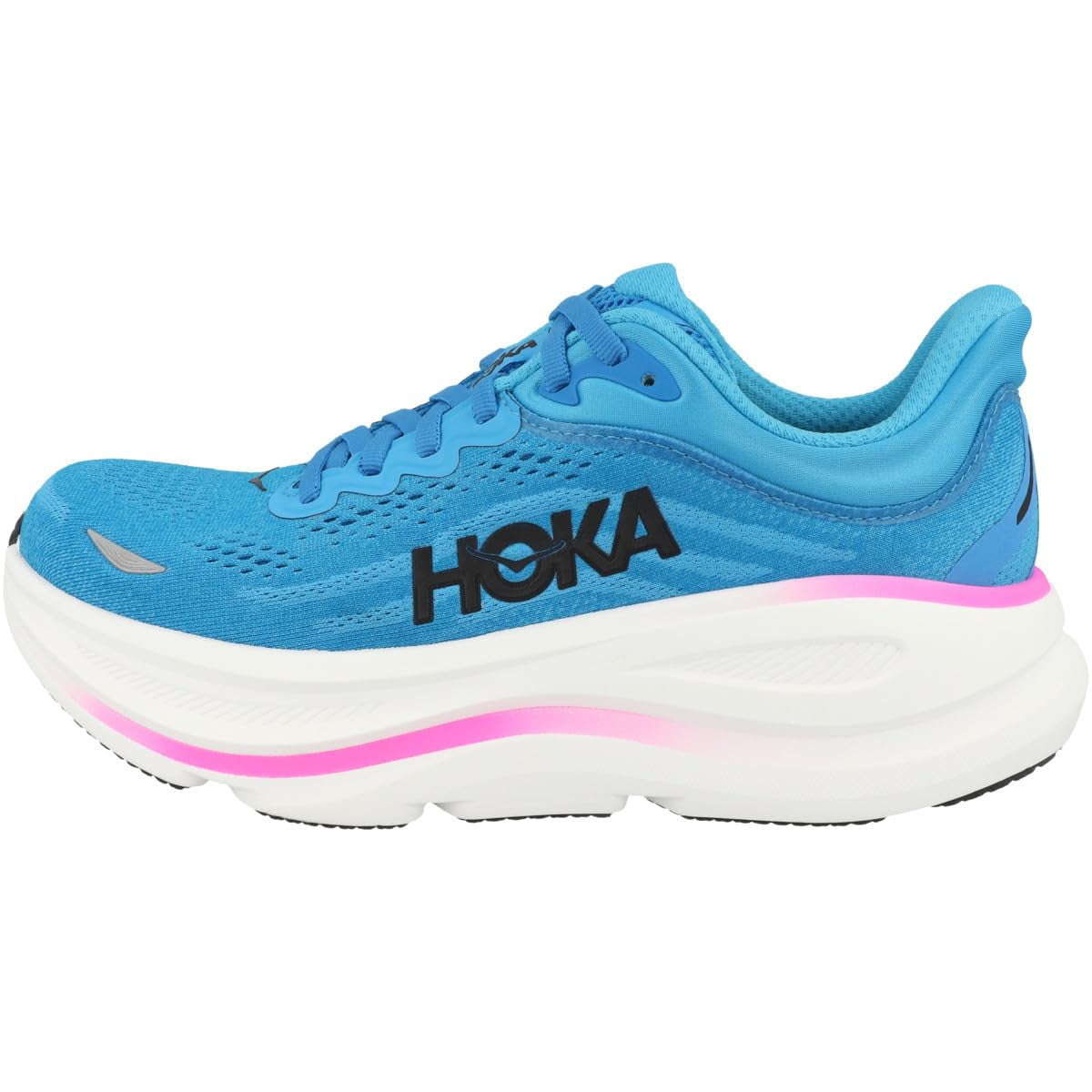 Hoka Womens Bondi 9 Skyward Blue/Neon Fuchsia 7.5 Medium - Walmart.com