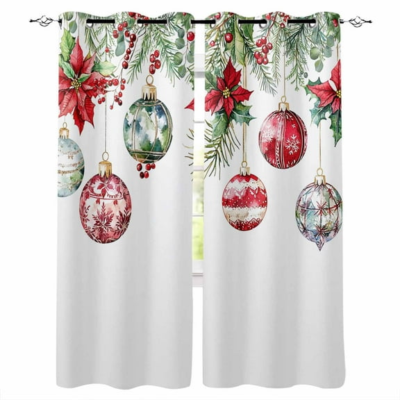 Hokiten Grey Snowman Christmas Blackout Curtains | Light Blocking Print ...