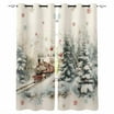 Hokiten Christmas Blackout Curtains | Light Blocking Print Window ...