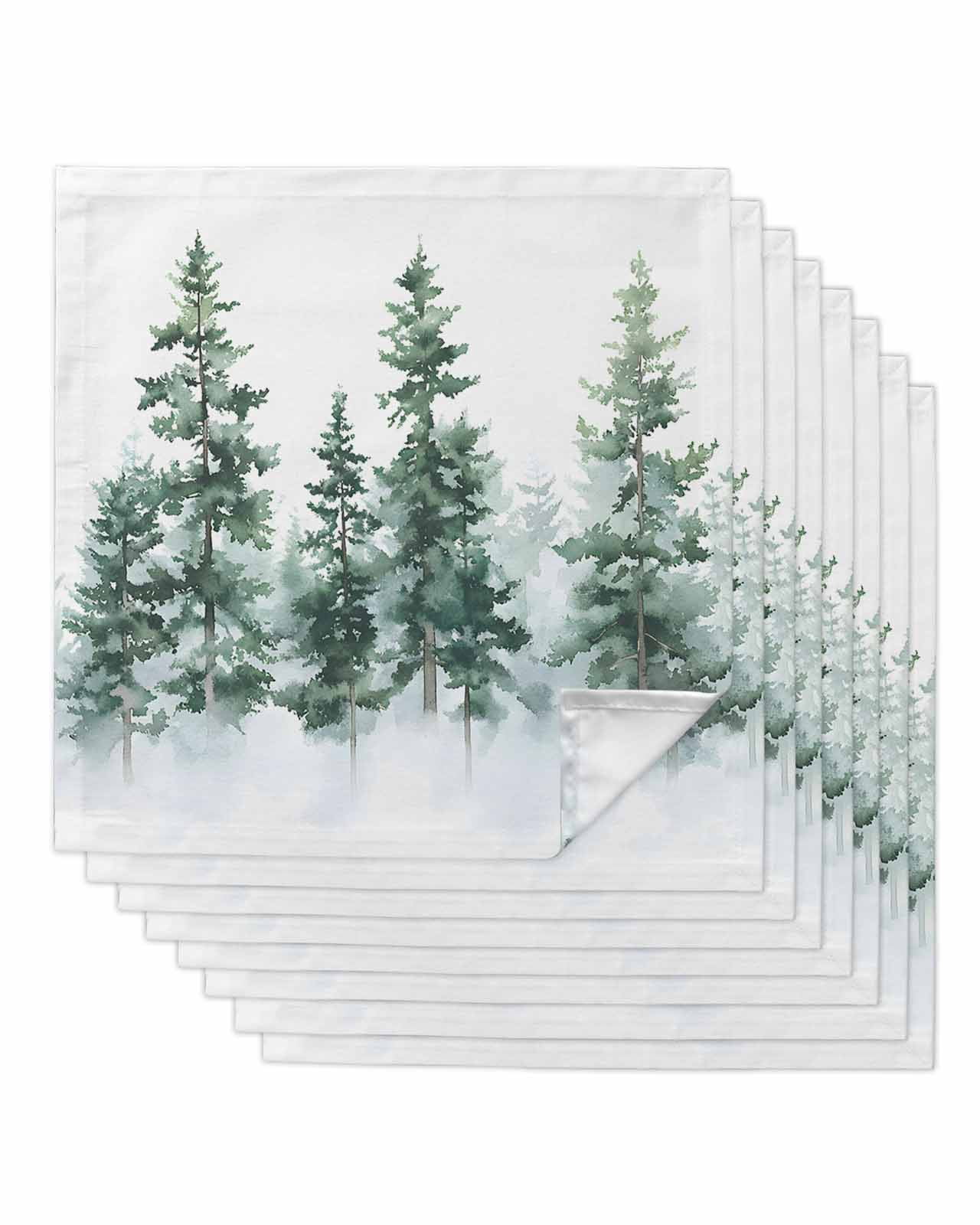 Hokiten Kitchen Dinner Napkins Set of 8 Green Ombre Forest Cloth ...