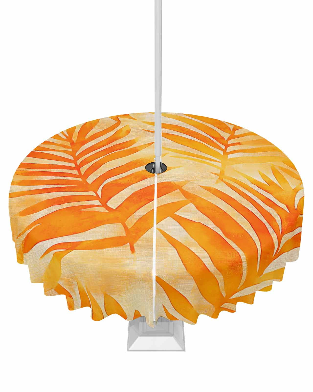 Hokiten Outdoor Tablecloths with Umbrella Hole & Zipper, Botanical ...