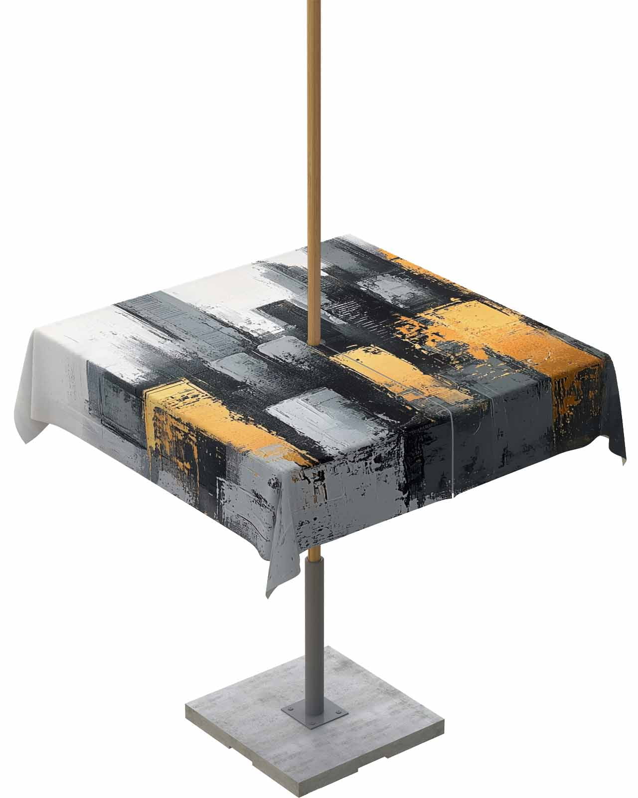 Hokiten Outdoor Tablecloths with Umbrella Hole & Zipper, City Building ...