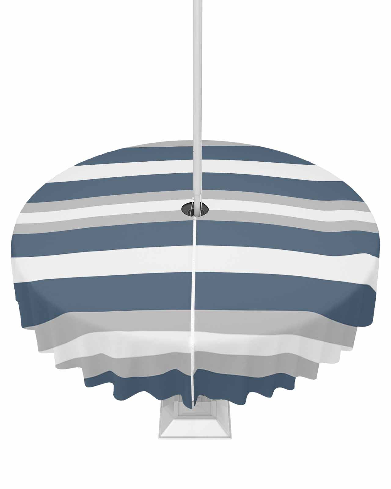 Hokiten Outdoor Tablecloths with Umbrella Hole & Zipper, Haze Blue ...