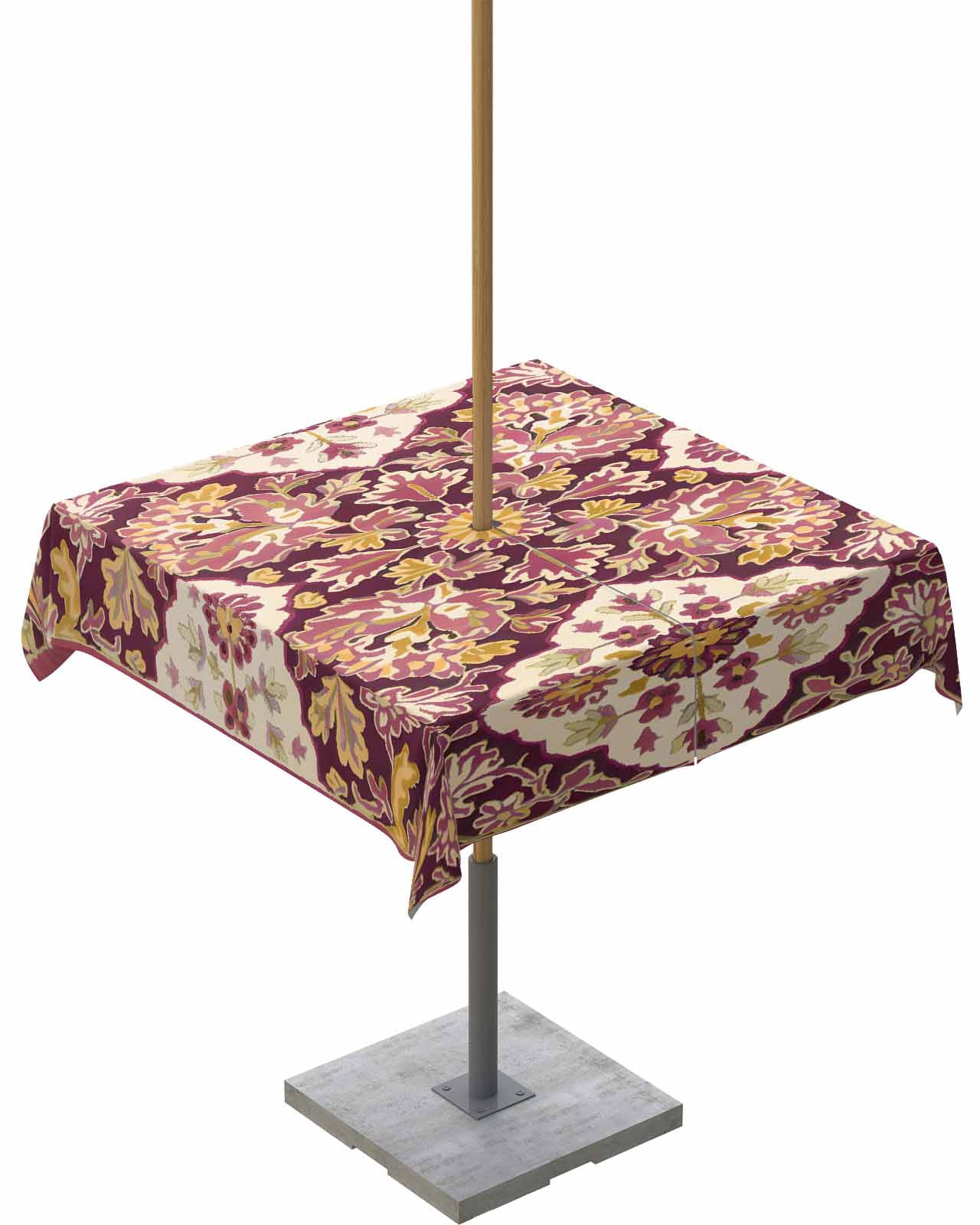 Hokiten Outdoor Tablecloths with Umbrella Hole & Zipper, Red Boho 60x60 ...
