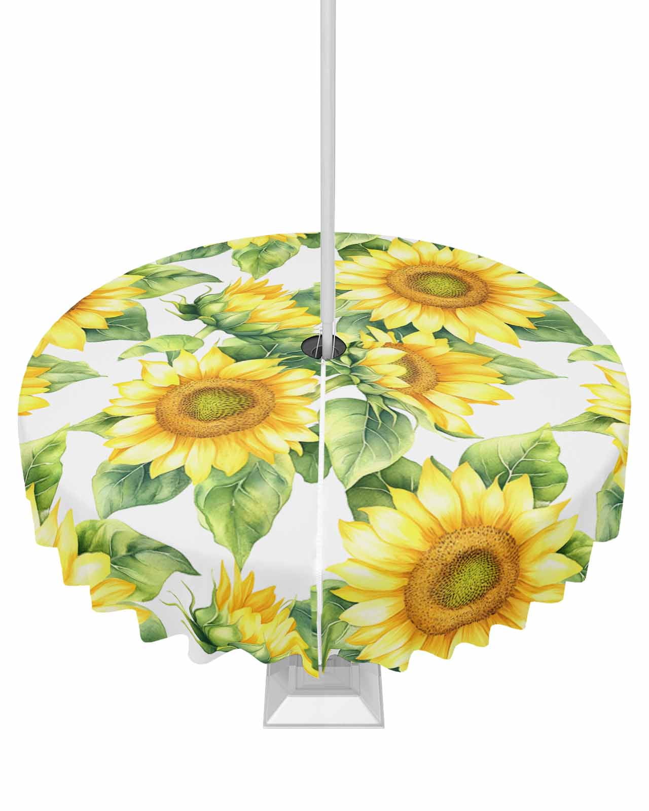 Hokiten Outdoor Tablecloths with Umbrella Hole & Zipper, Spring ...