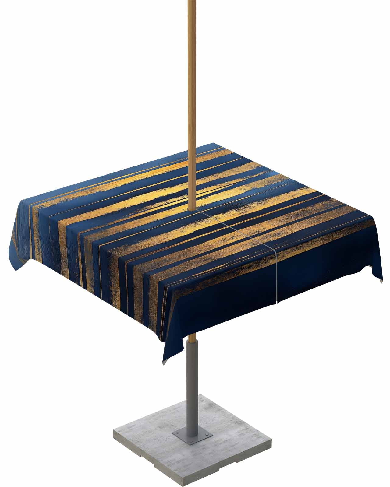 Hokiten Outdoor Tablecloths with Umbrella Hole & Zipper, Summer Blue ...