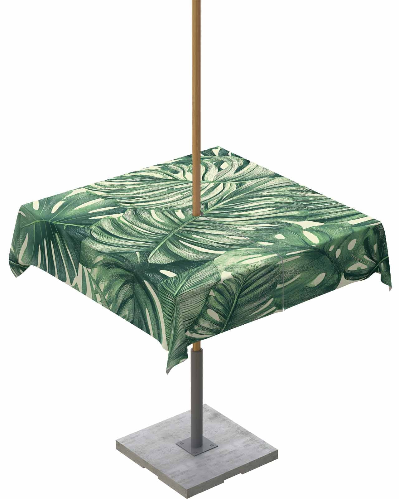 Hokiten Outdoor Tablecloths with Umbrella Hole & Zipper, Tropical ...