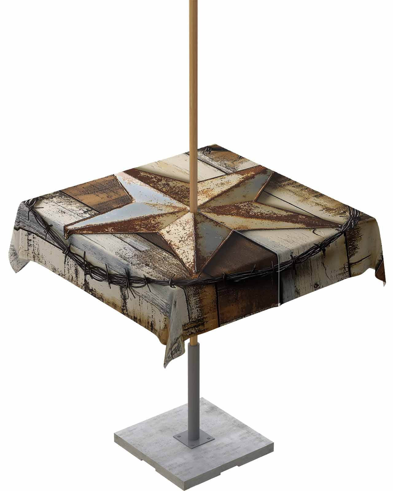 Hokiten Outdoor Tablecloths with Umbrella Hole & Zipper, Vintage ...