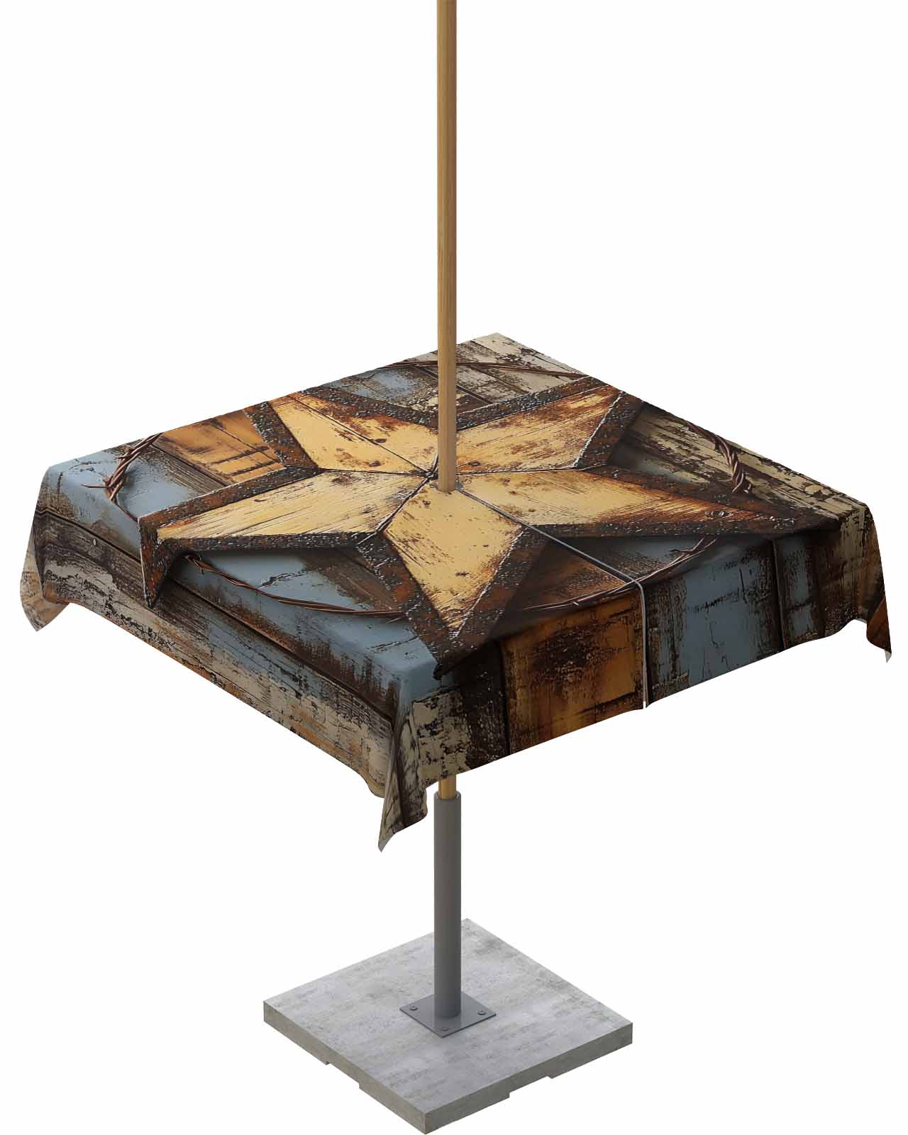 Hokiten Outdoor Tablecloths with Umbrella Hole & Zipper, Vintage ...