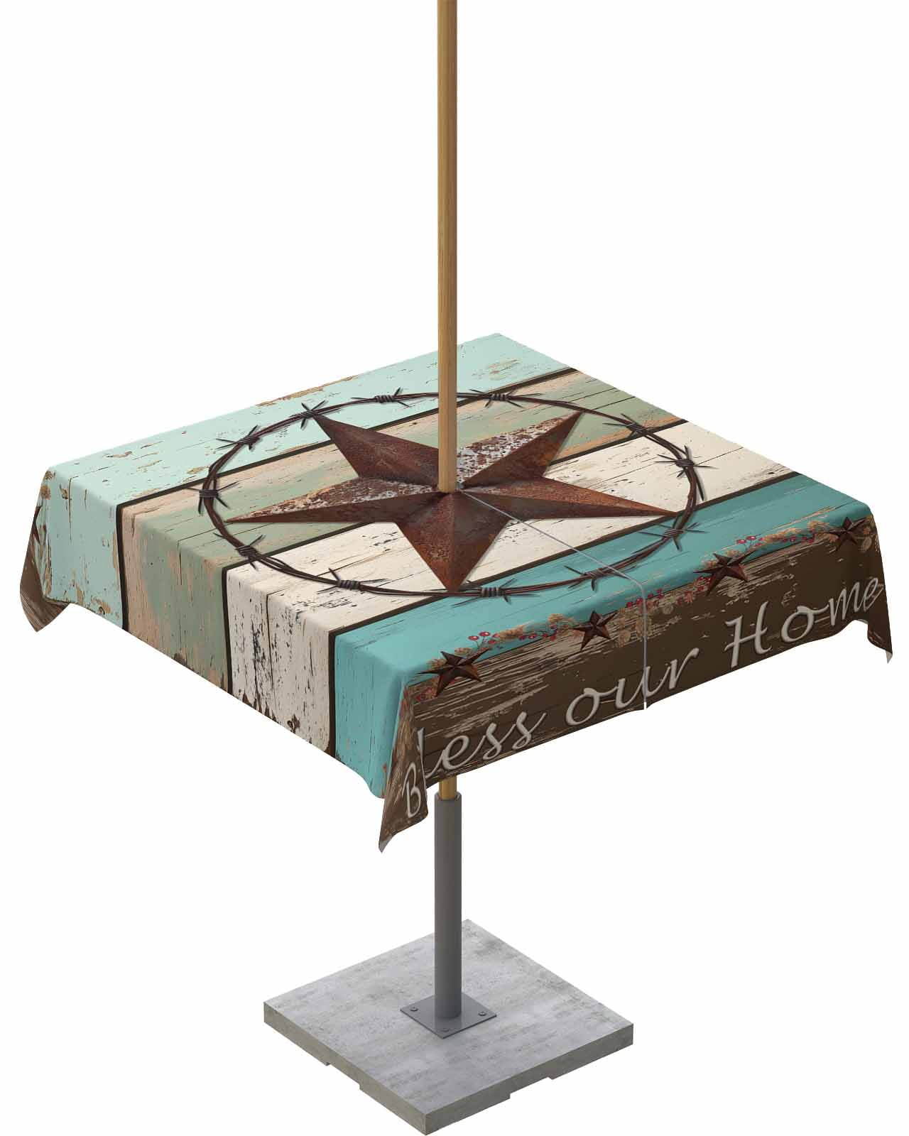 Hokiten Outdoor Tablecloths with Umbrella Hole & Zipper, West Texas ...