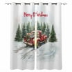 Hokiten Red Snowman Christmas Blackout Curtains | Light Blocking Print ...