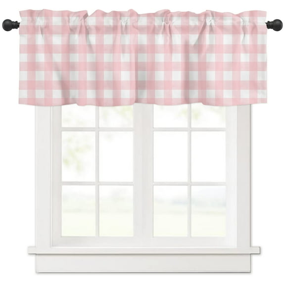 Bunny Easter Rod Pocket Curtain Valance, Colorful Eggs Black White ...