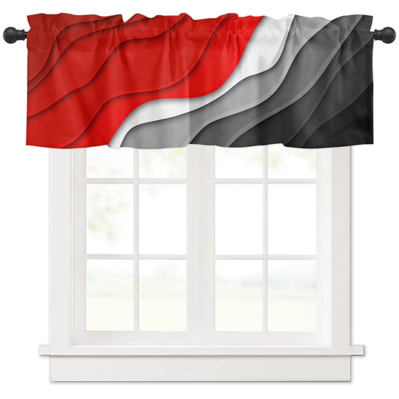 Blue Beach Rod Pocket Curtain Valance, Summer Ocean Coastal Waves ...