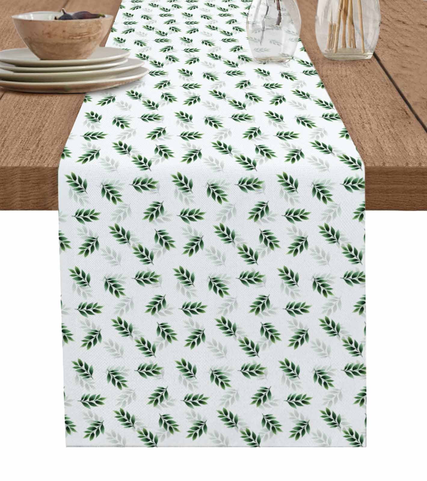 Hokiten Table Runners 108 Inches Long Dress Scarves, Botanical Leaf ...