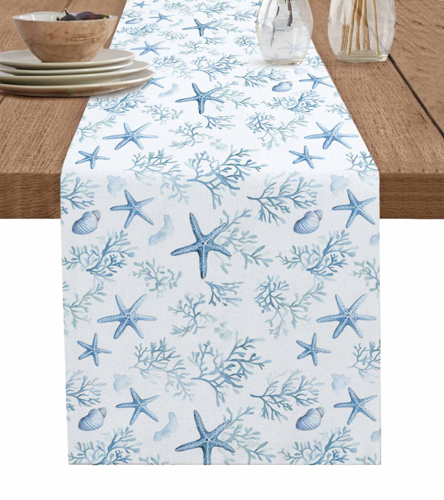 Hokiten Table Runners 108 Inches Long Dress Scarves, Coastal Coral ...