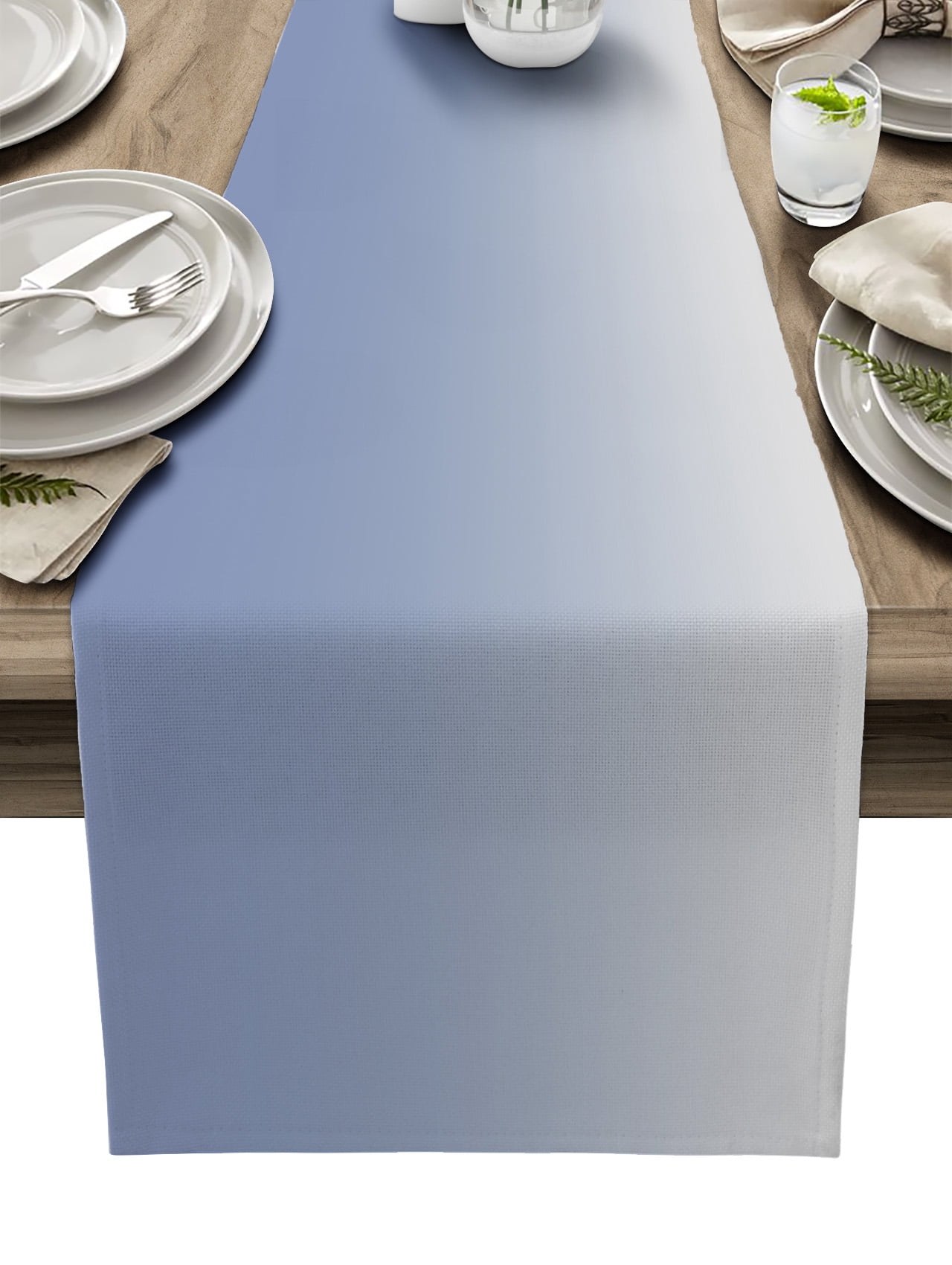 Hokiten Table Runners 108 Inches Long Dress Scarves, Ombre Grey Blue ...