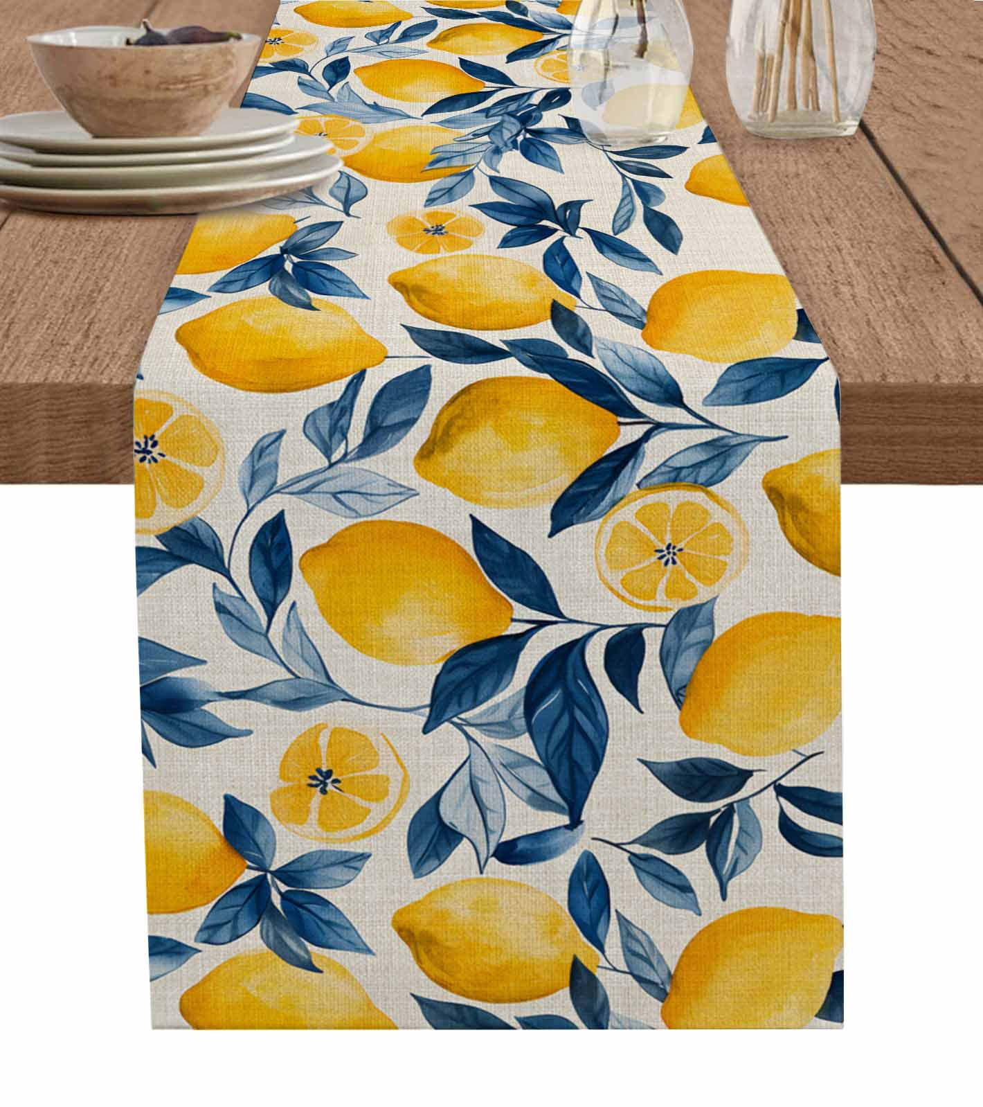 Hokiten Table Runners 108 Inches Long Dress Scarves, Summer Lemon ...