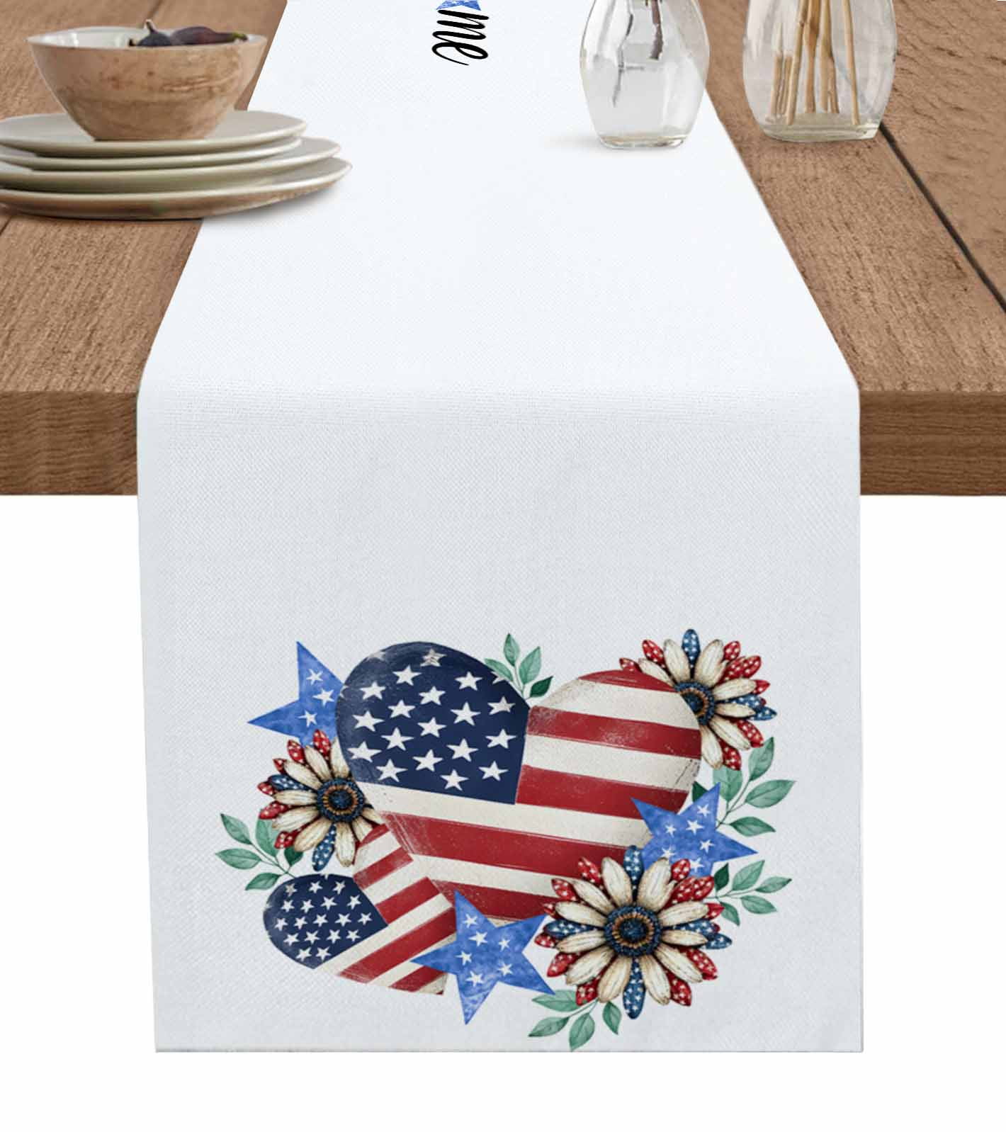 Hokiten Table Runners 120 Inches Long Dress Scarves, 4th of July ...