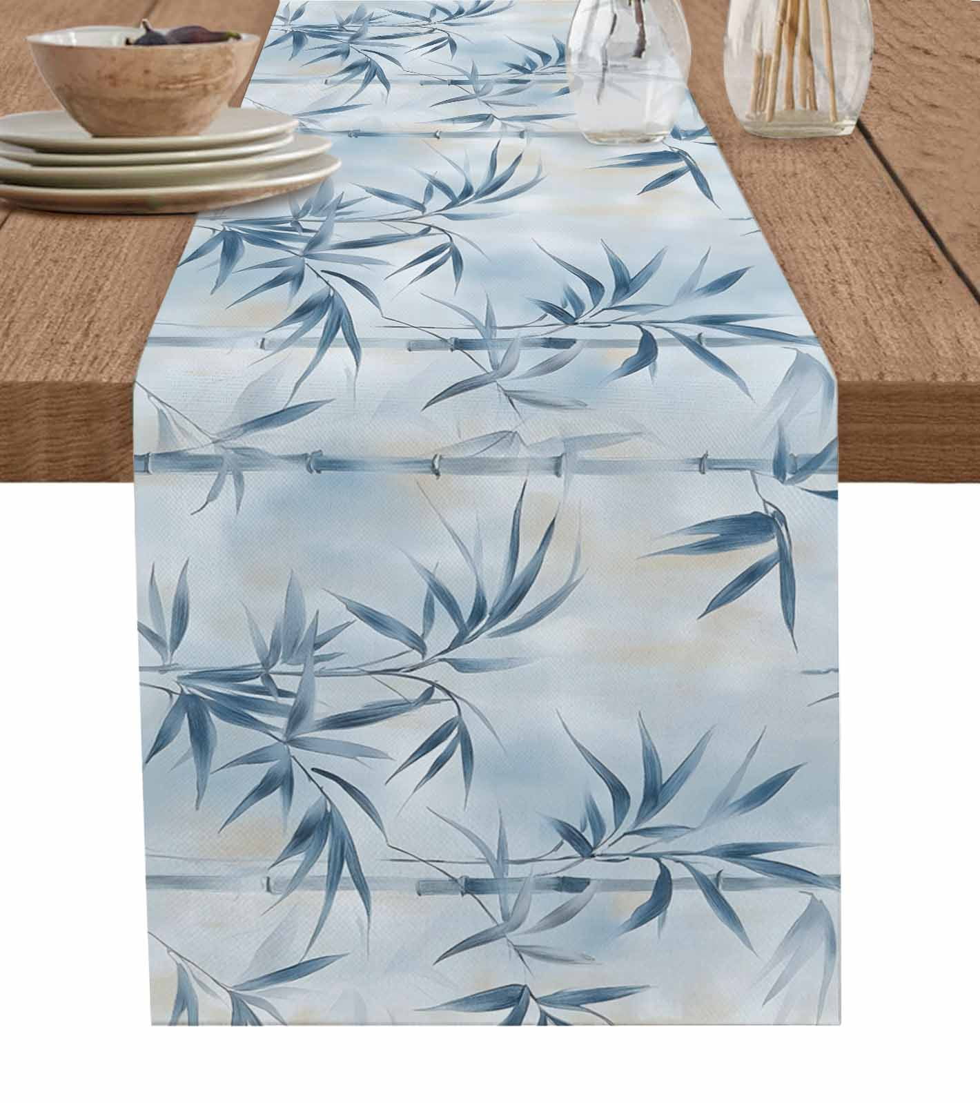 Hokiten Table Runners 120 Inches Long Dress Scarves, Blue Spring ...