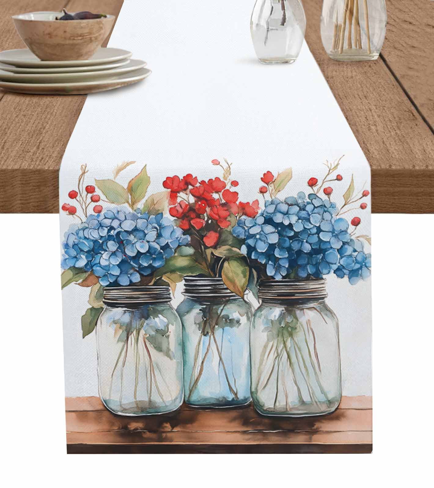 Hokiten Table Runners 120 Inches Long Dress Scarves, Flower Floral ...