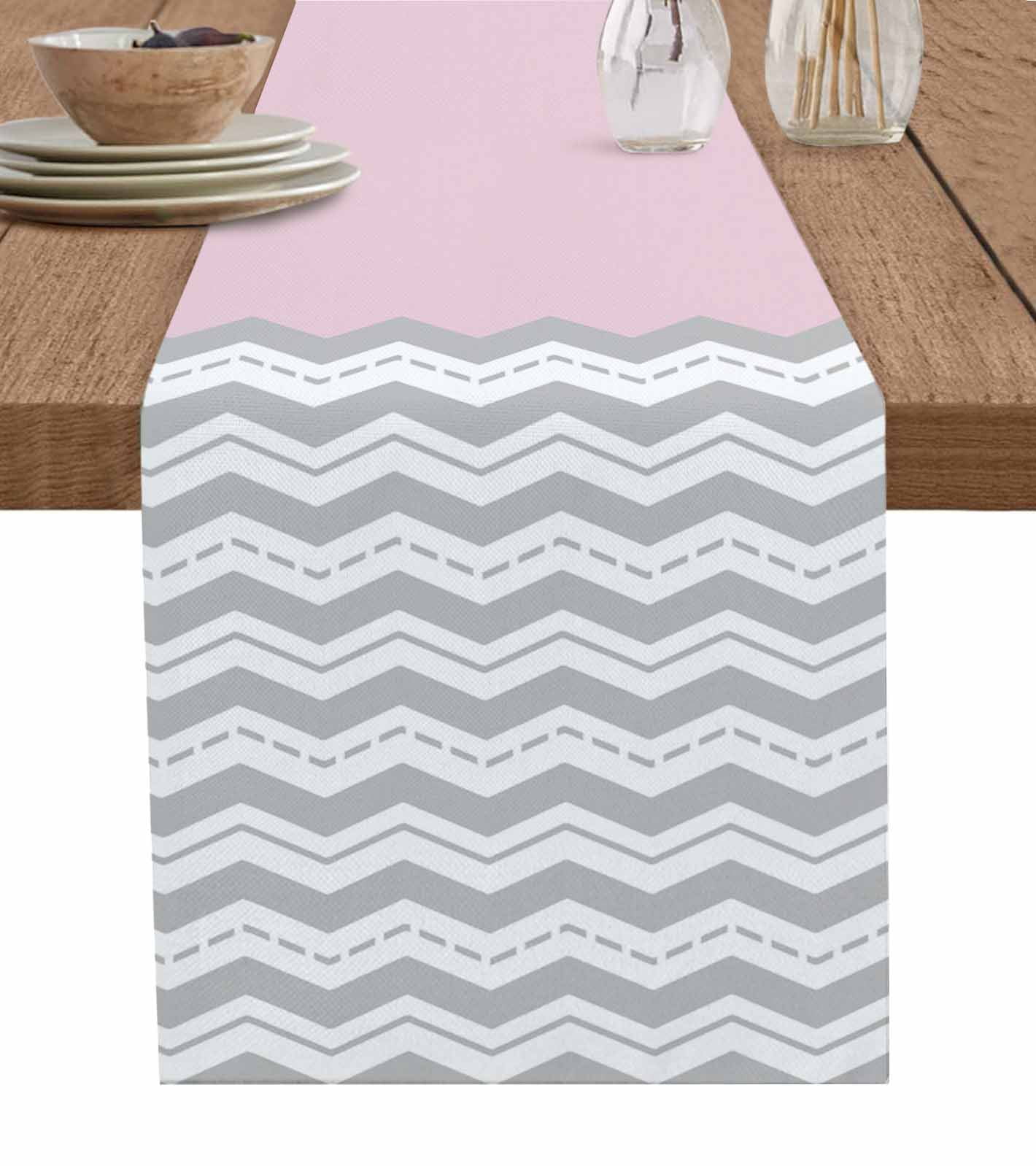 Hokiten Table Runners 120 Inches Long Dress Scarves, Grey Chevron ...