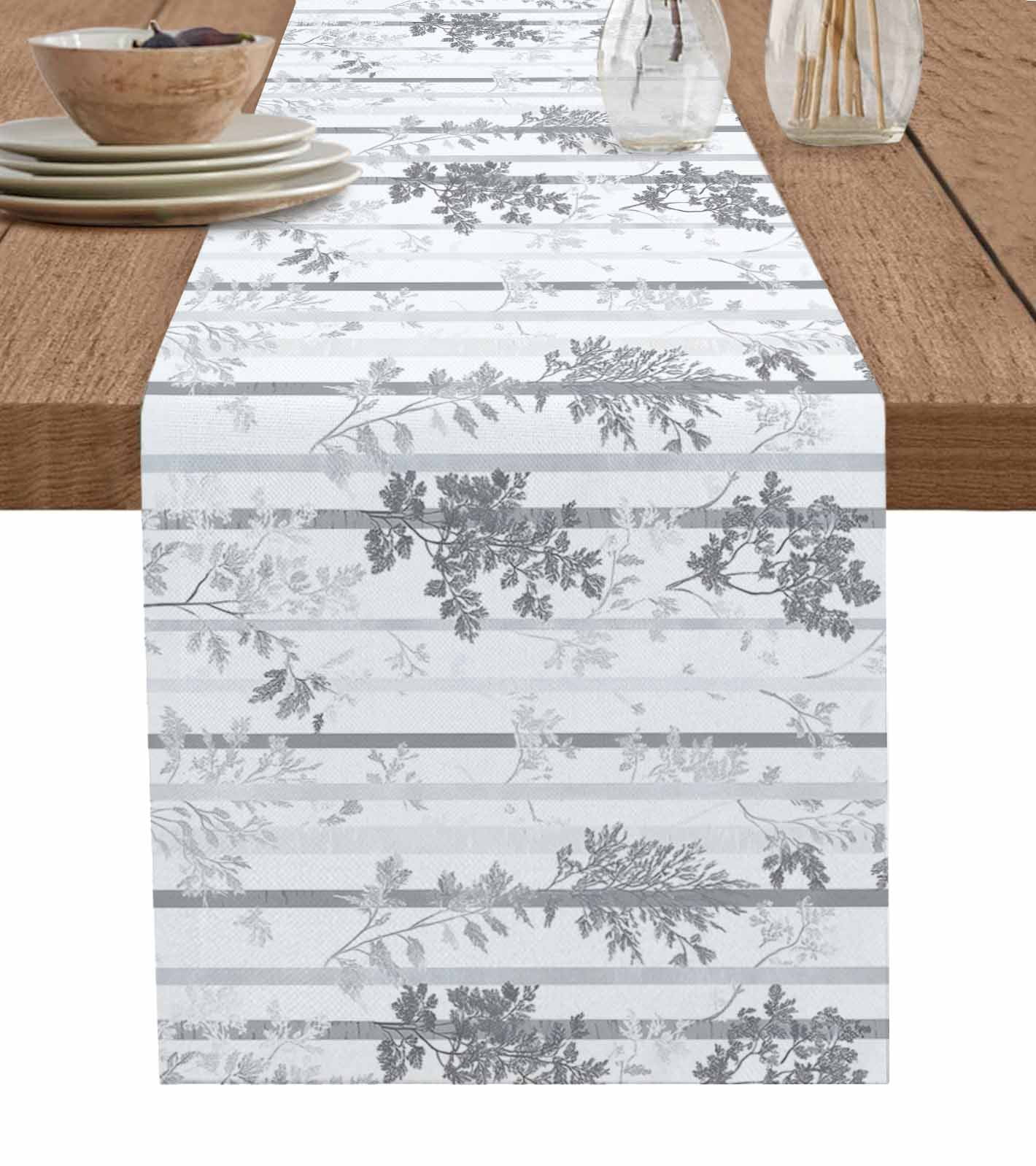 Hokiten Table Runners 120 Inches Long Dress Scarves, Grey Forest ...