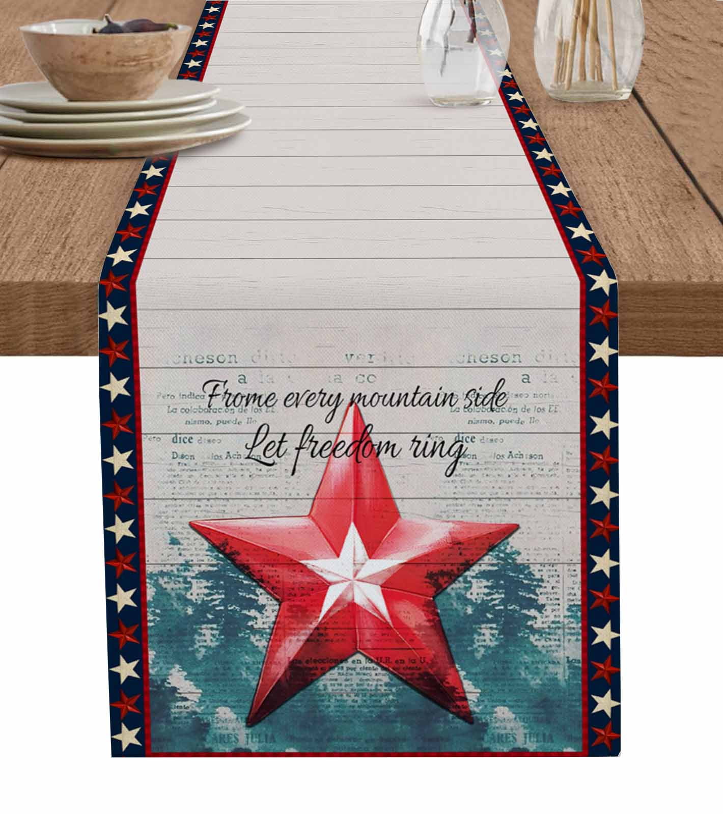 Hokiten Table Runners 120 Inches Long Dress Scarves, Independence Day ...