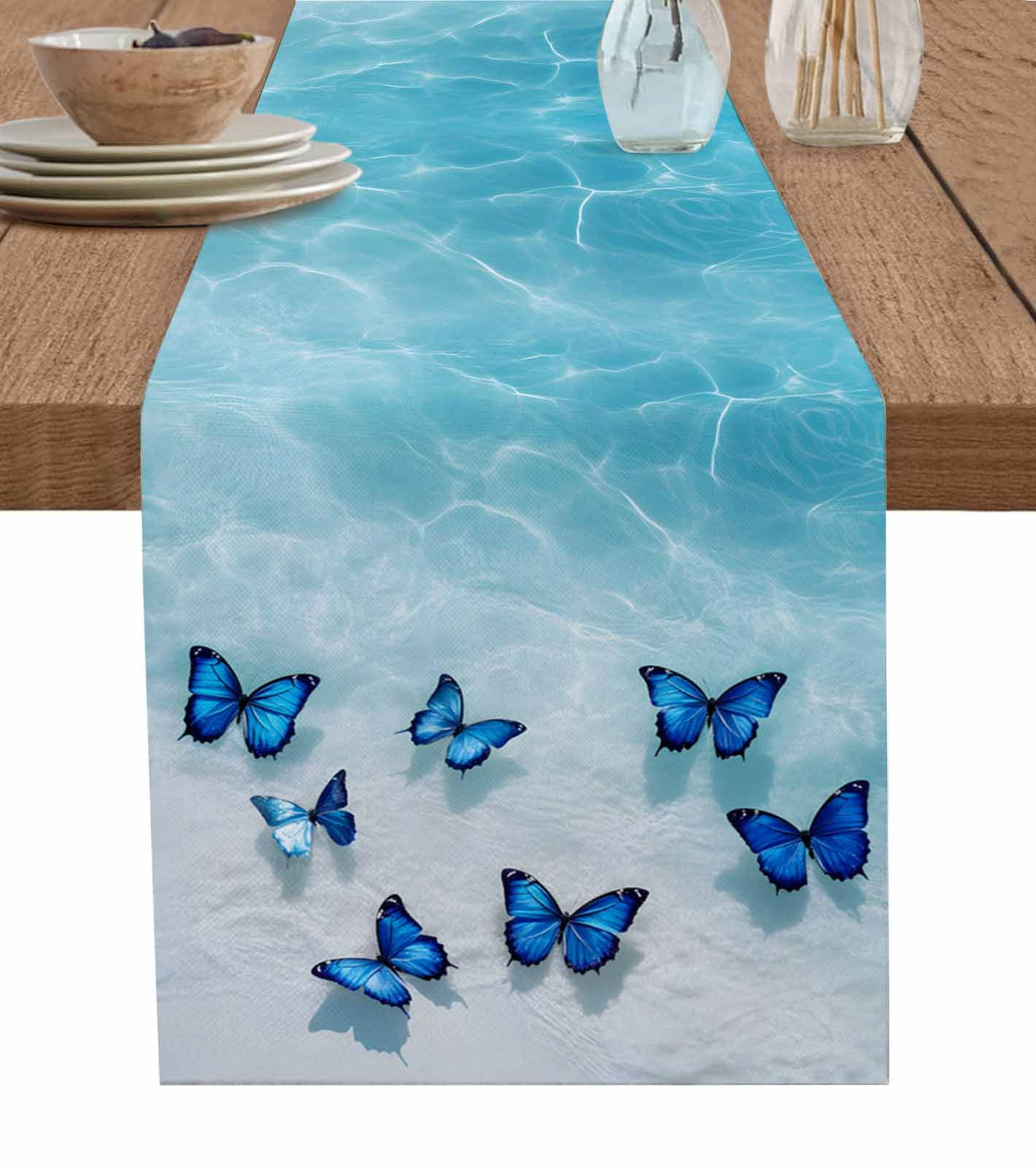 Hokiten Table Runners 120 Inches Long Dress Scarves, Navy Blue ...