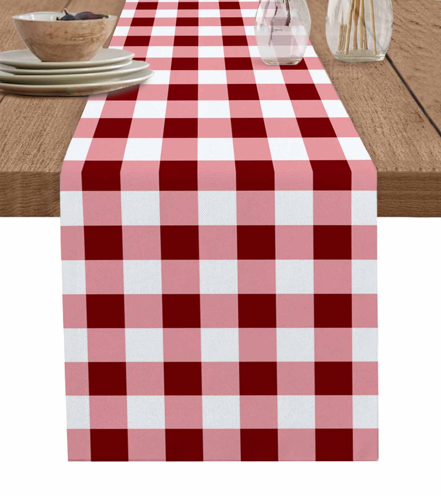 Hokiten Table Runners 120 Inches Long Dress Scarves, Red Farmhouse ...