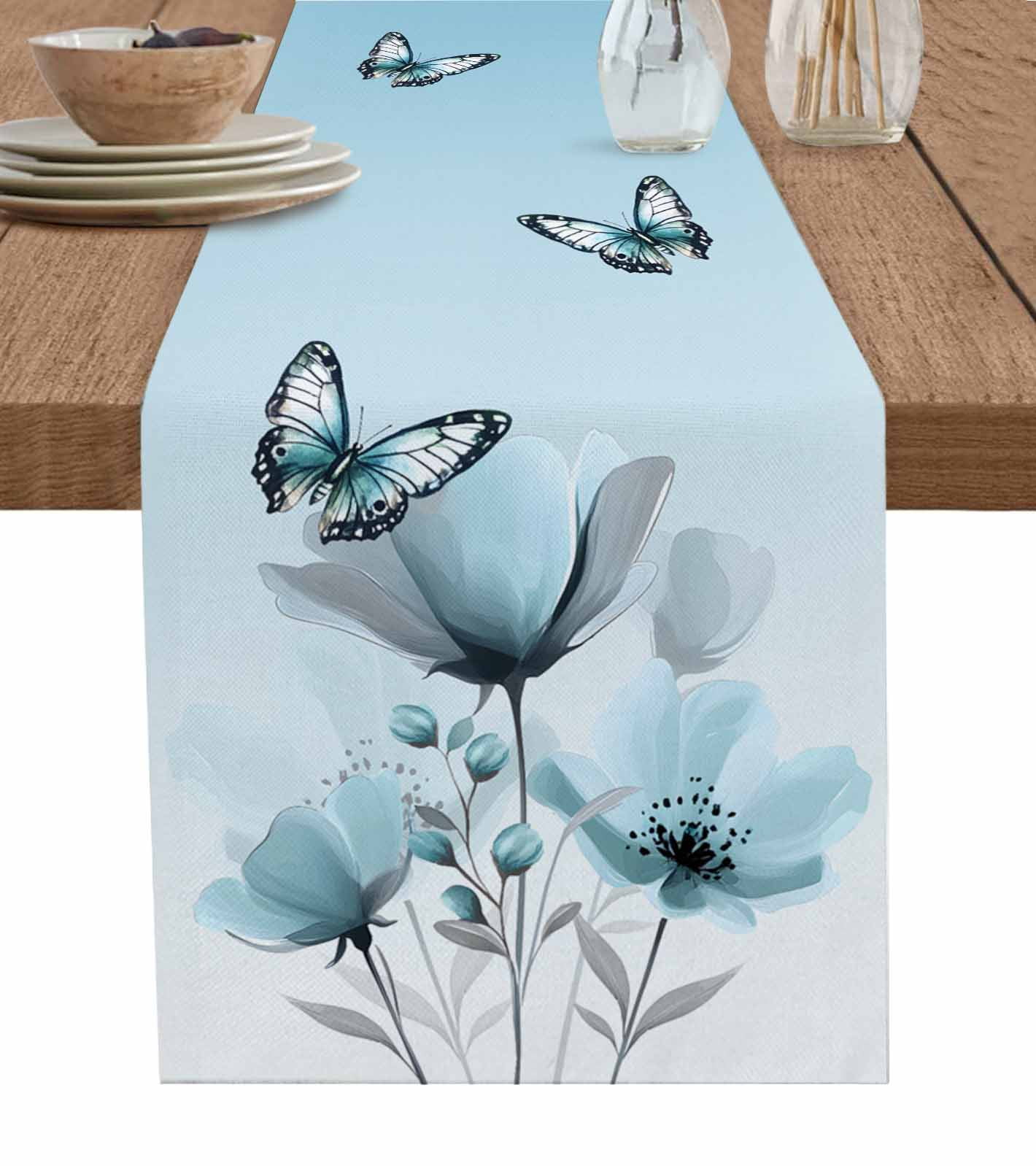 Hokiten Table Runners 120 Inches Long Dress Scarves, Spring Tulip Farmhouse Coffee/Dining ...