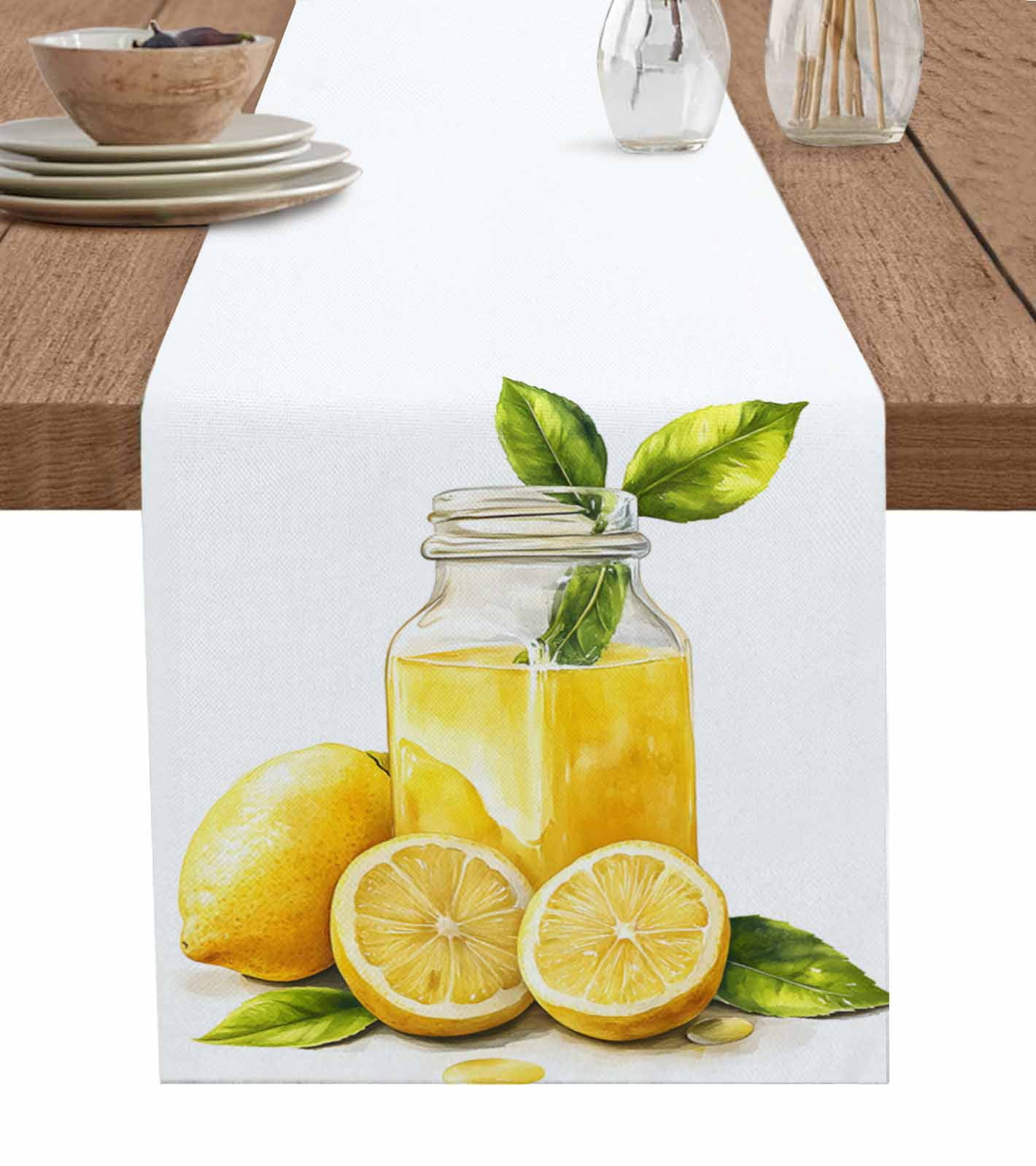 Hokiten Table Runners 120 Inches Long Dress Scarves, Summer Lemon ...
