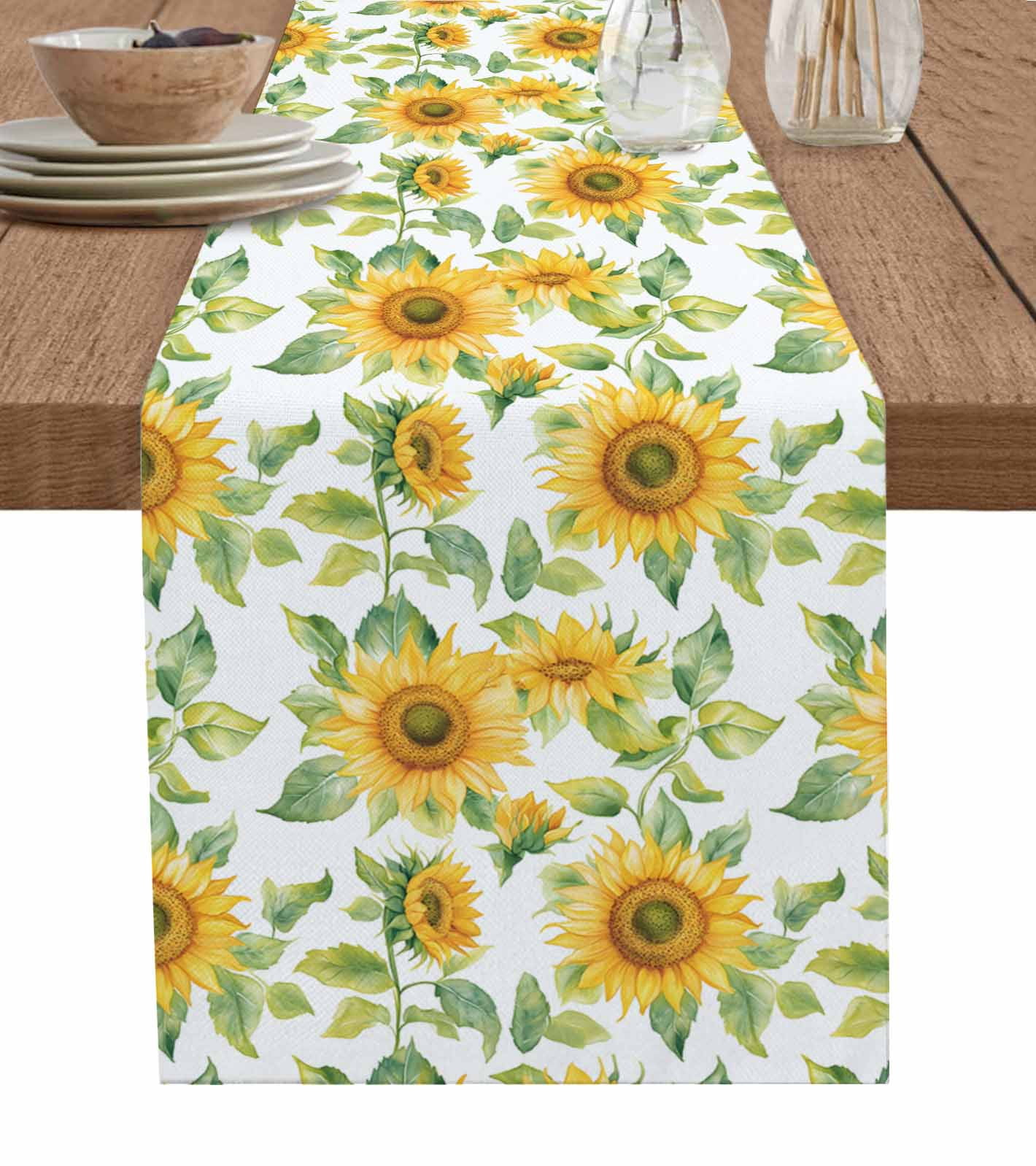 Hokiten Table Runners 120 Inches Long Dress Scarves, Sunflower ...