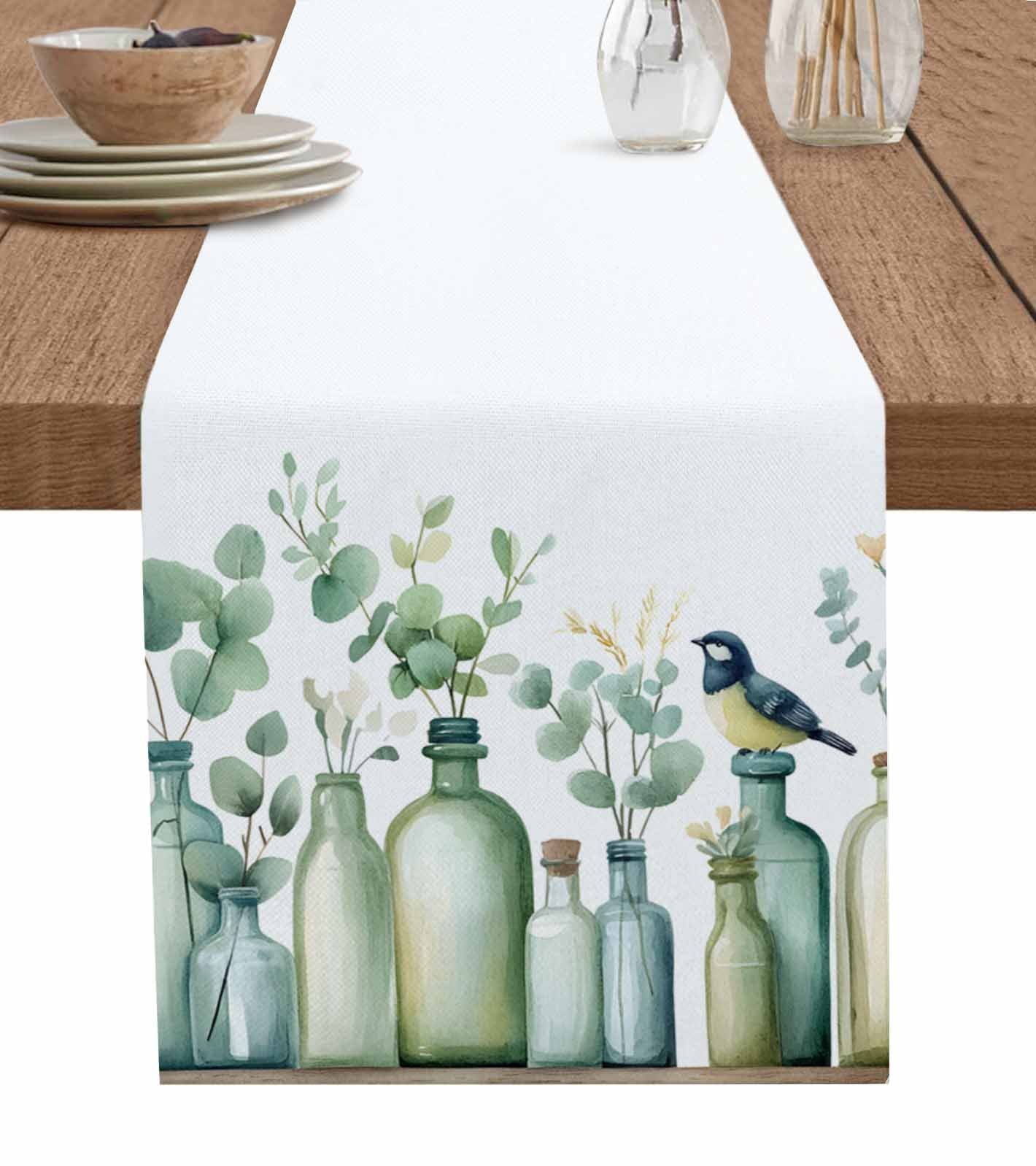 Hokiten Table Runners 120 Inches Long Dress Scarves, Teal Eucalyptus ...