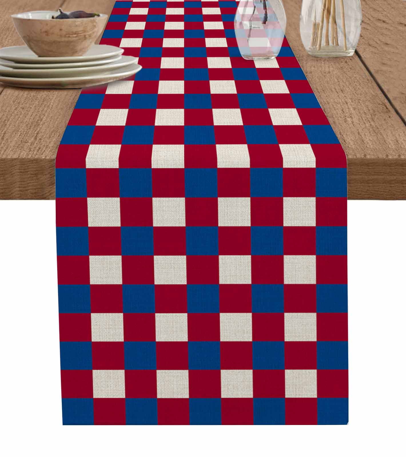 Hokiten Table Runners 36 Inches Long Dress Scarves, 4th of July Red ...