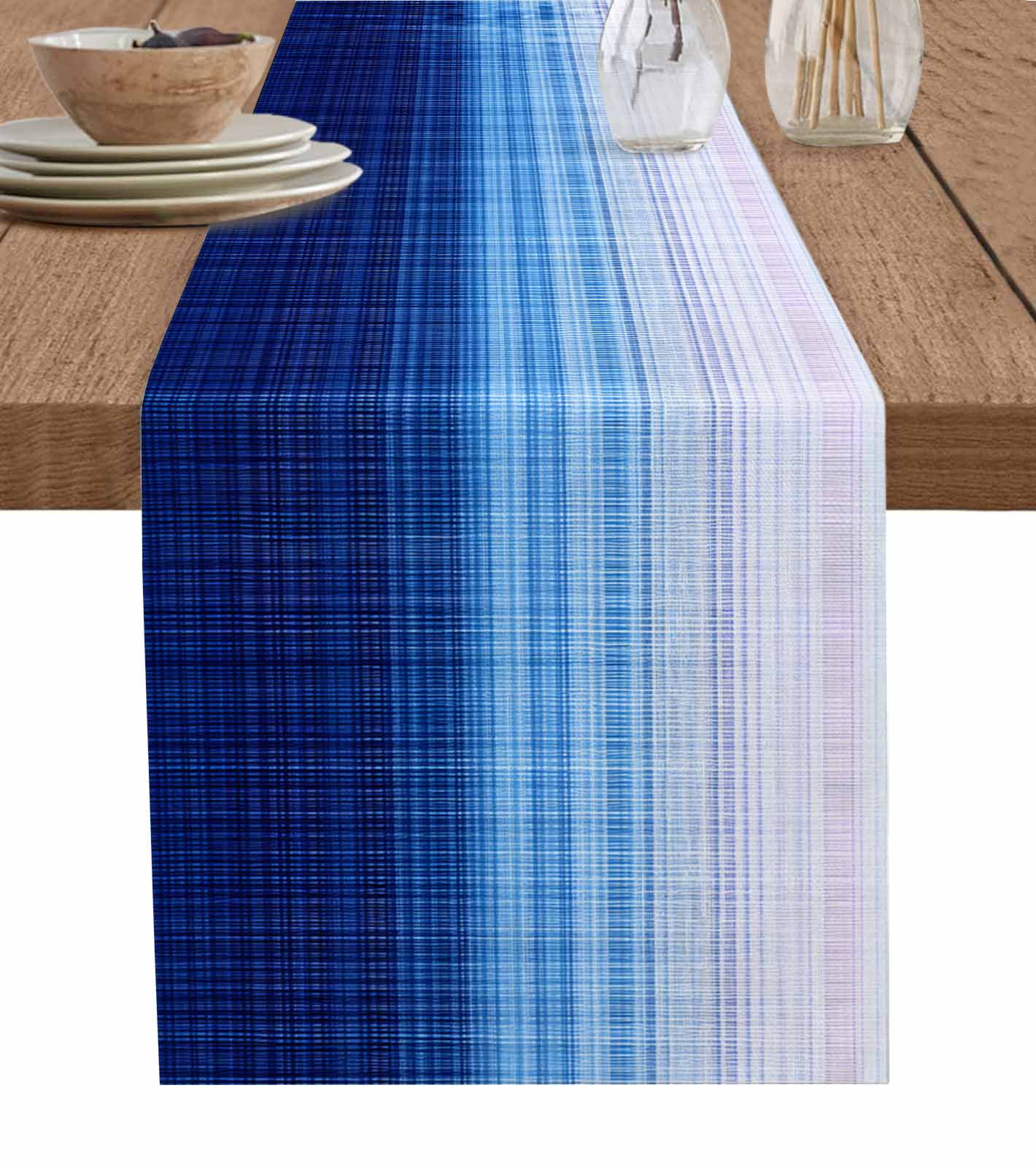Hokiten Table Runners 36 Inches Long Dress Scarves, Blue Pink Ombre ...