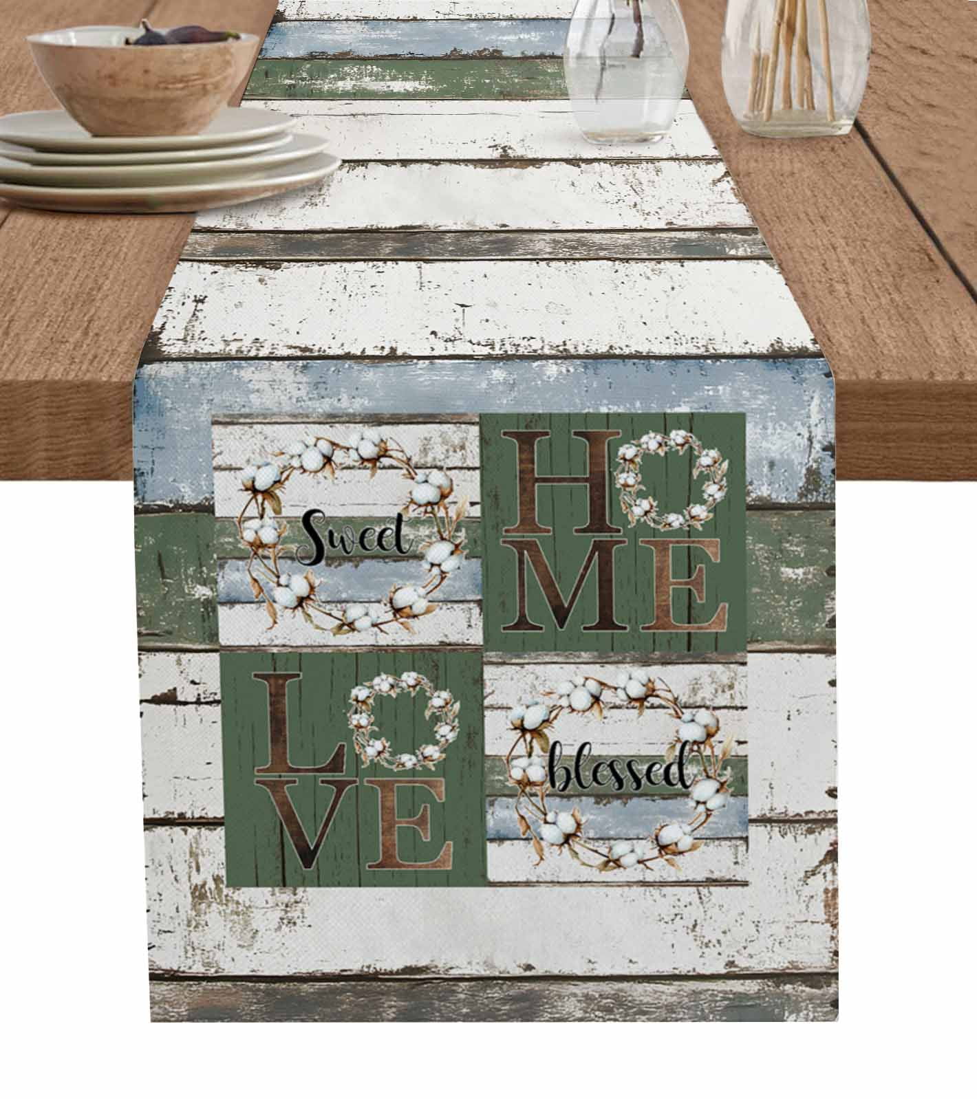 Hokiten Table Runners 36 Inches Long Dress Scarves, Farmhouse Home ...