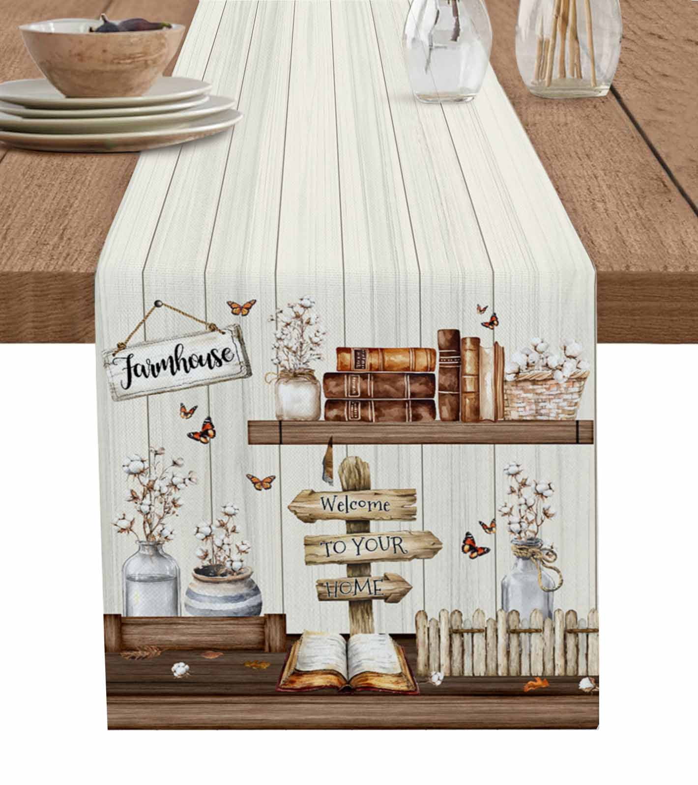 Hokiten Table Runners 36 Inches Long Dress Scarves, Farmhouse Vintage ...