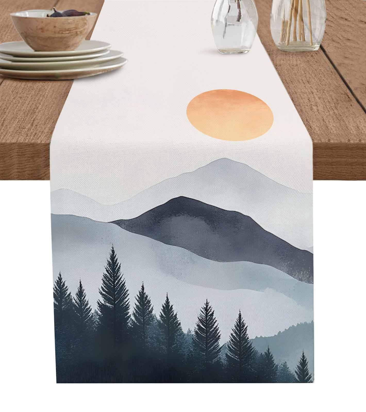 Hokiten Table Runners 36 Inches Long Dress Scarves, Grey Orange ...