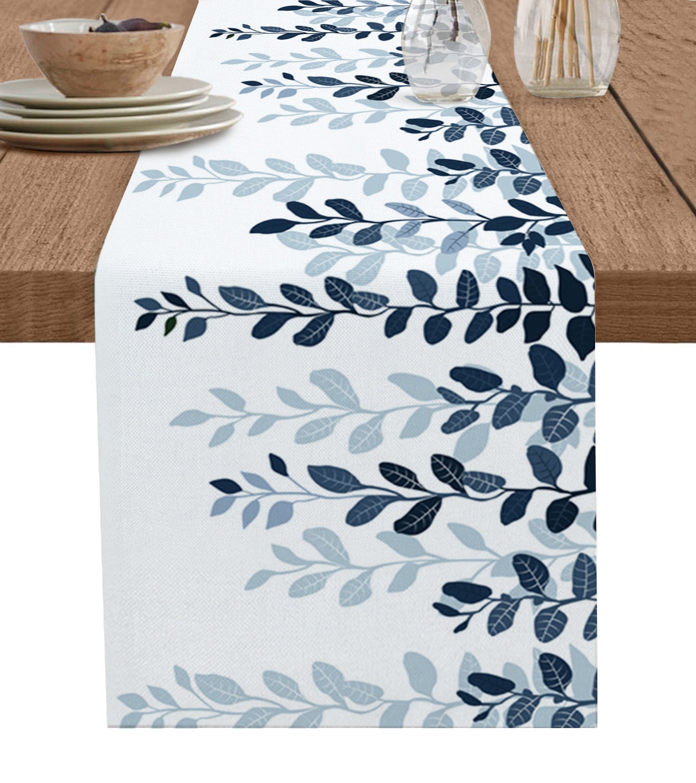 Hokiten Table Runners 36 Inches Long Dress Scarves, Navy Blue Ombre ...