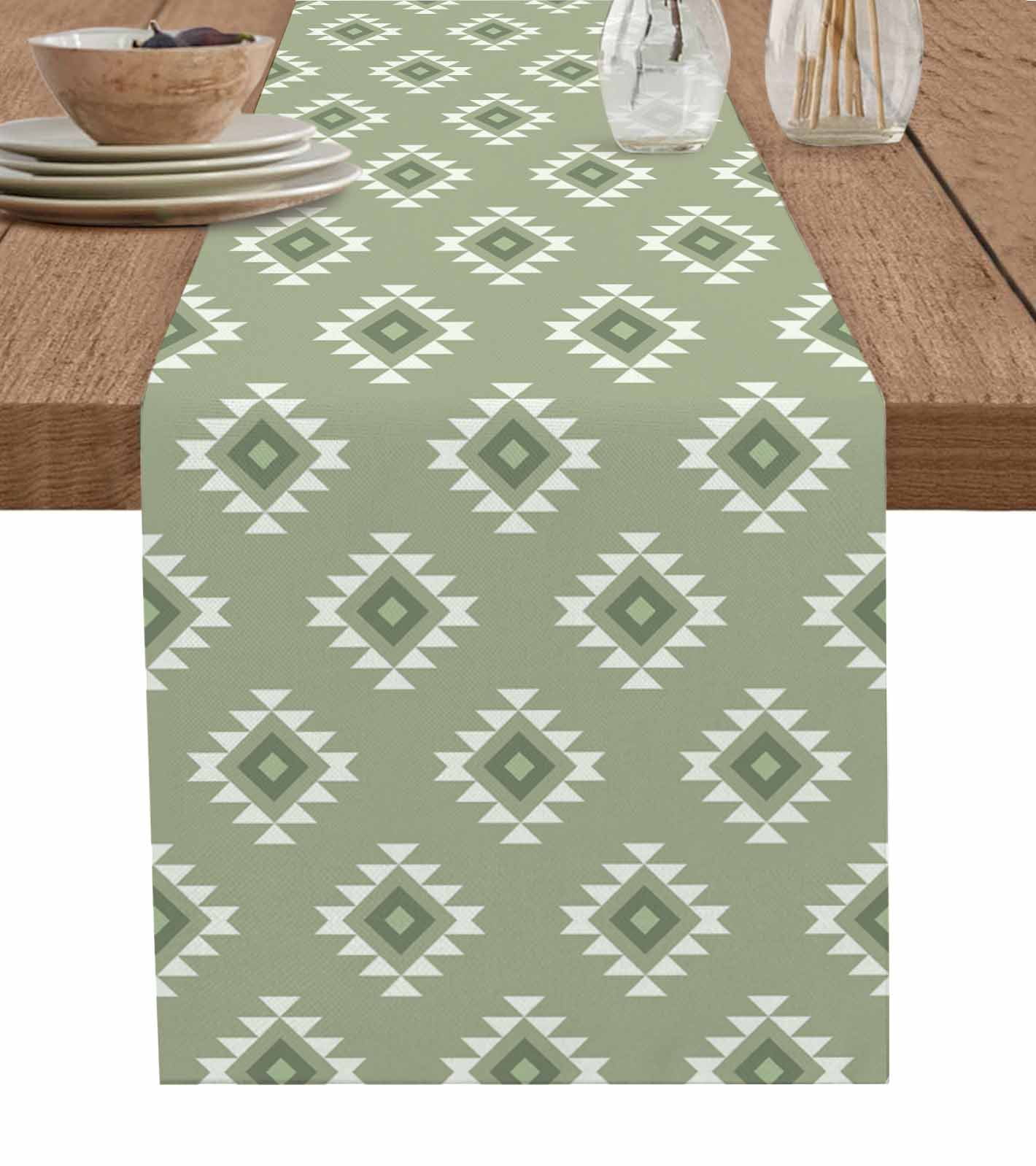 Hokiten Table Runners 36 Inches Long Dress Scarves, Sage Green Boho ...