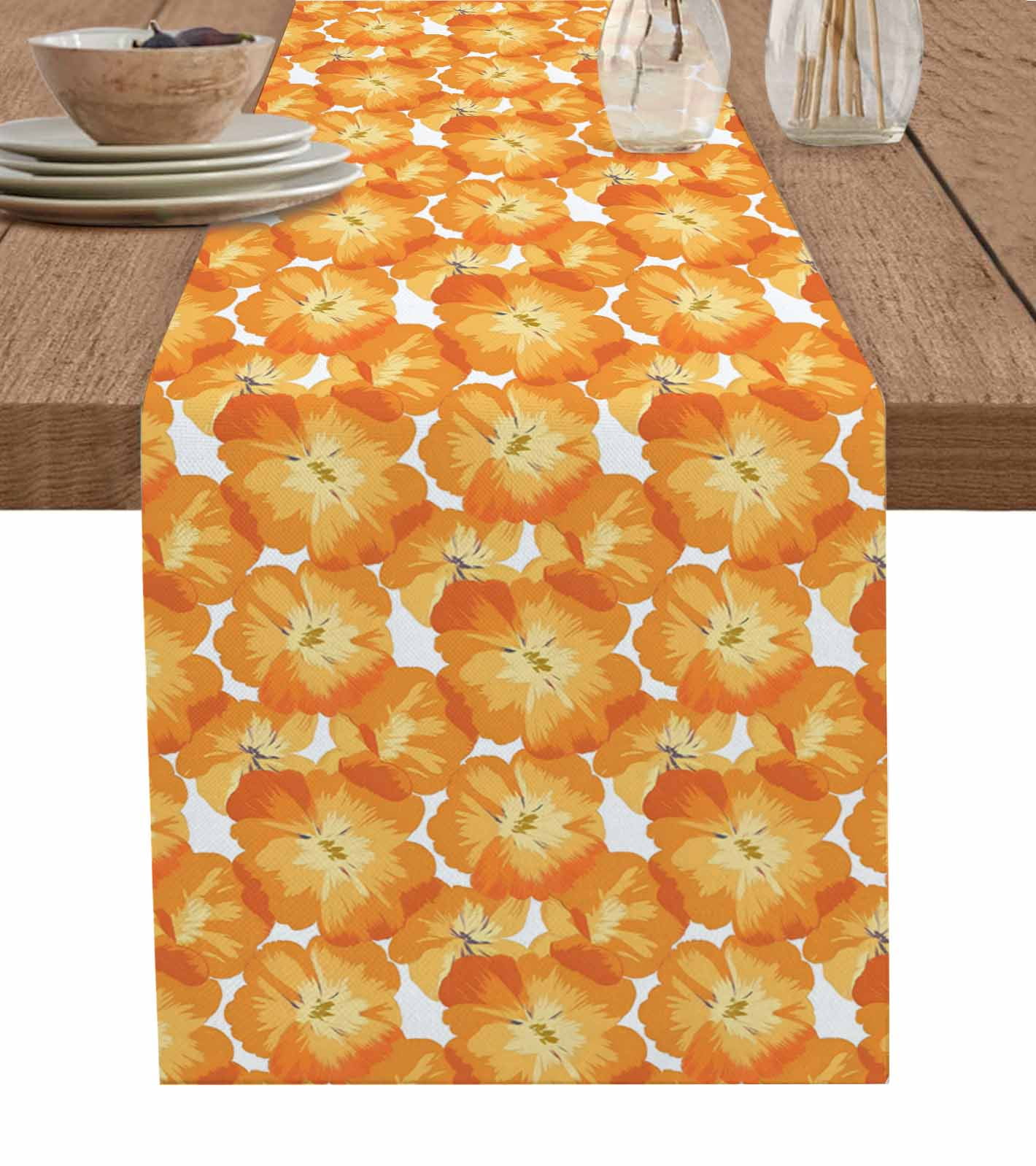 Hokiten Table Runners 36 Inches Long Dress Scarves, Spring Floral ...