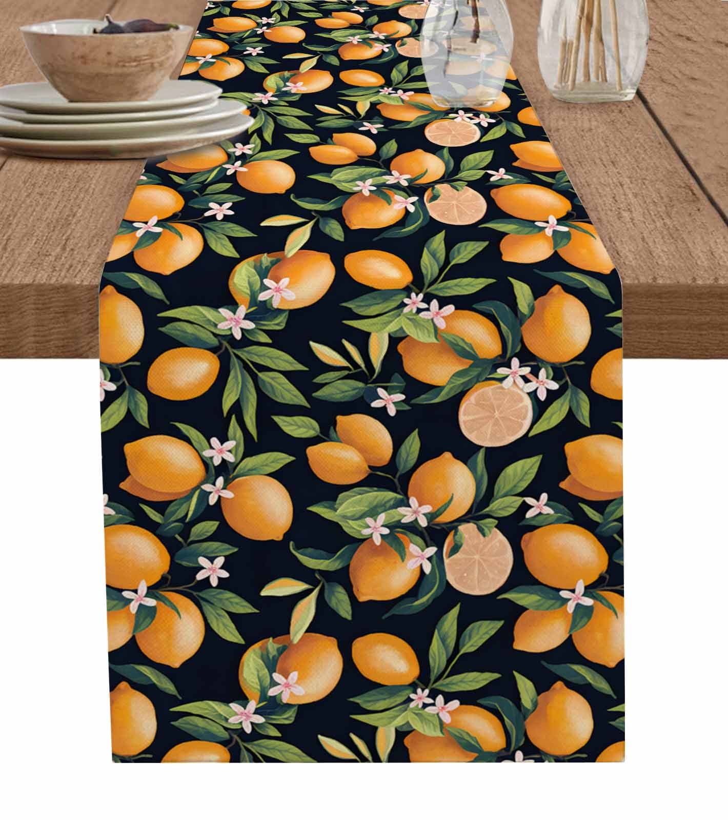 Hokiten Table Runners 36 Inches Long Dress Scarves, Spring Yellow Lemon ...