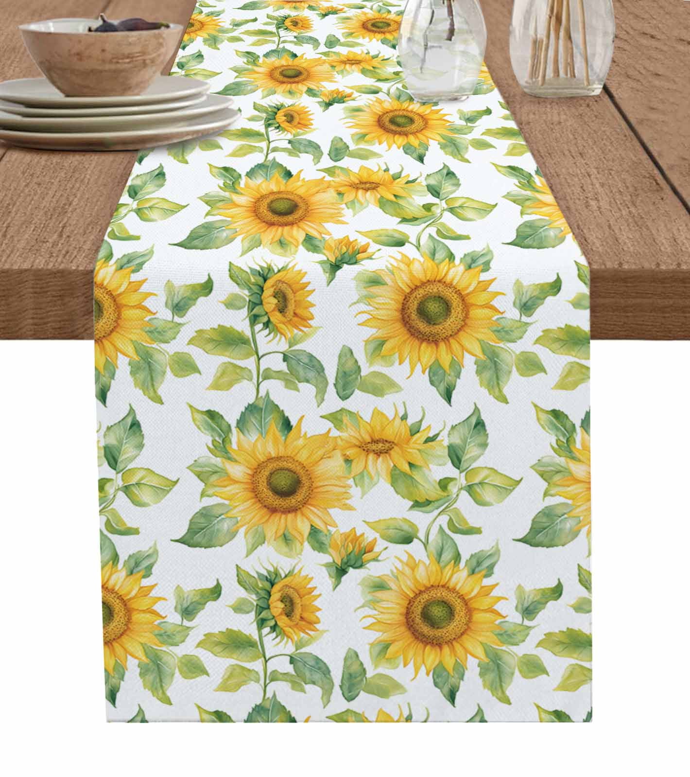 Hokiten Table Runners 36 Inches Long Dress Scarves, Sunflower Farmhouse ...