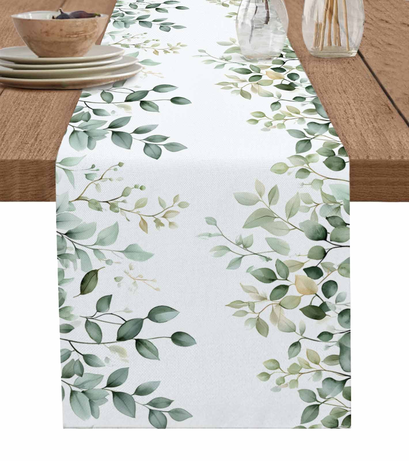 Hokiten Table Runners 36 Inches Long Dress Scarves, Teal Eucalyptus ...