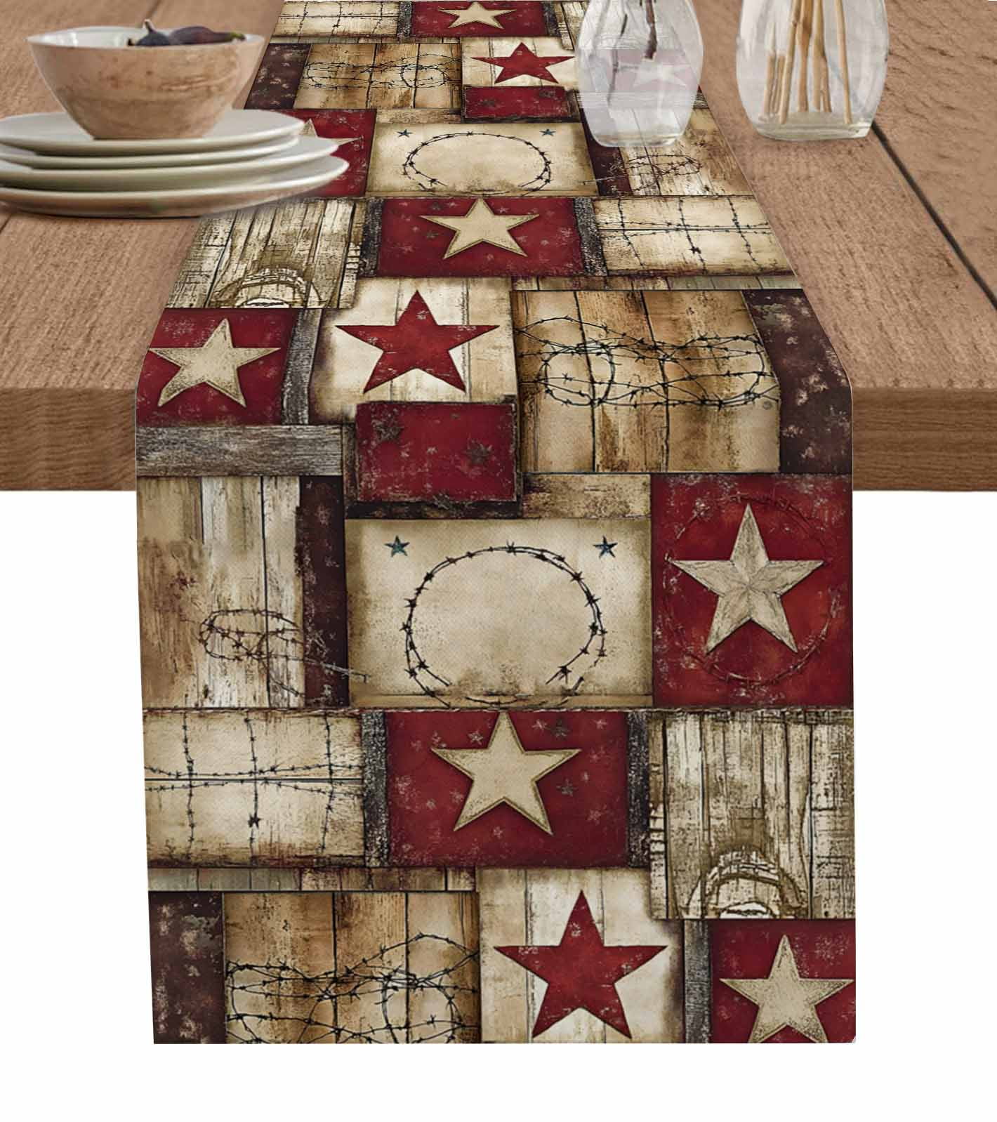 Hokiten Table Runners 36 Inches Long Dress Scarves, Texas Star Farm ...